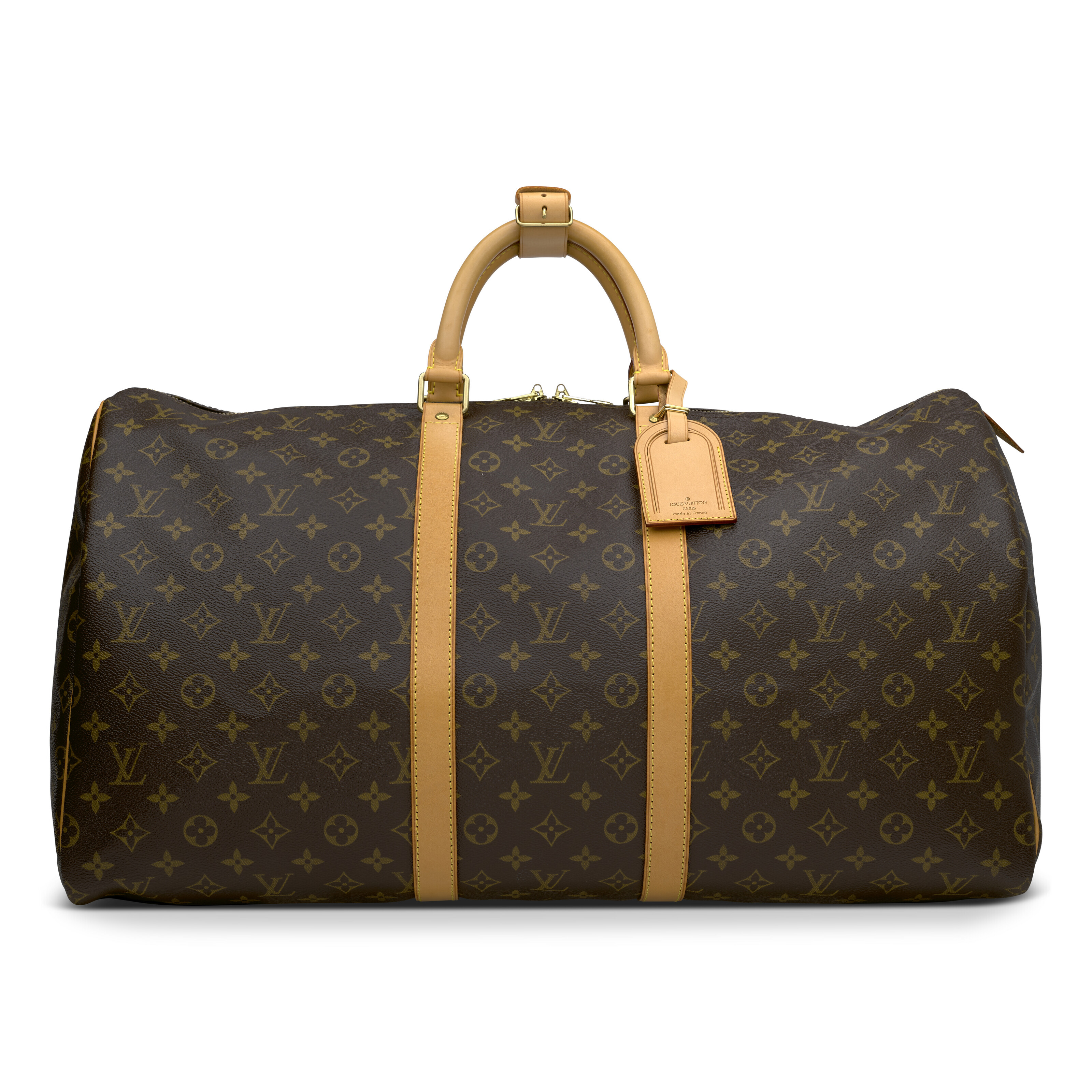 A CLASSIC MONOGRAM KEEPALL 55 WITH GOLDEN BRASS HARDWARE, LOUIS VUITTON ...