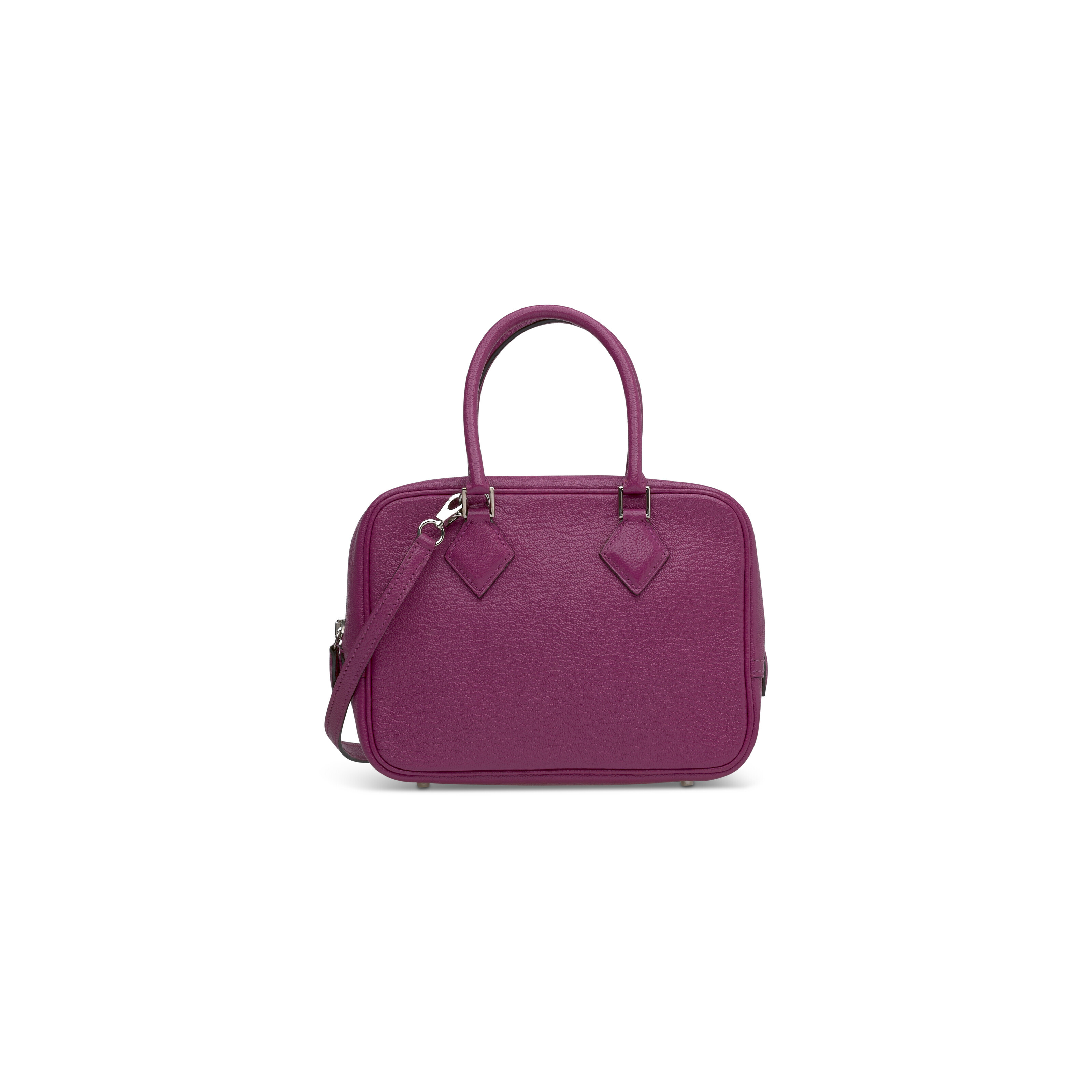 A ROSE POURPRE CHÈVRE LEATHER MINI PLUME WITH PALLADIUM HARDWARE ...