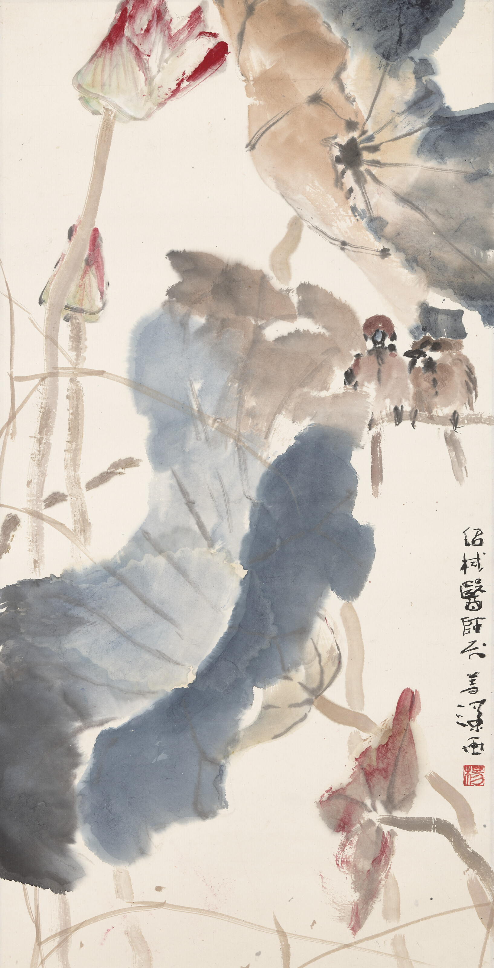 YANG SHANSHEN (1913-2004), Lotus and Sparrow | Christie’s