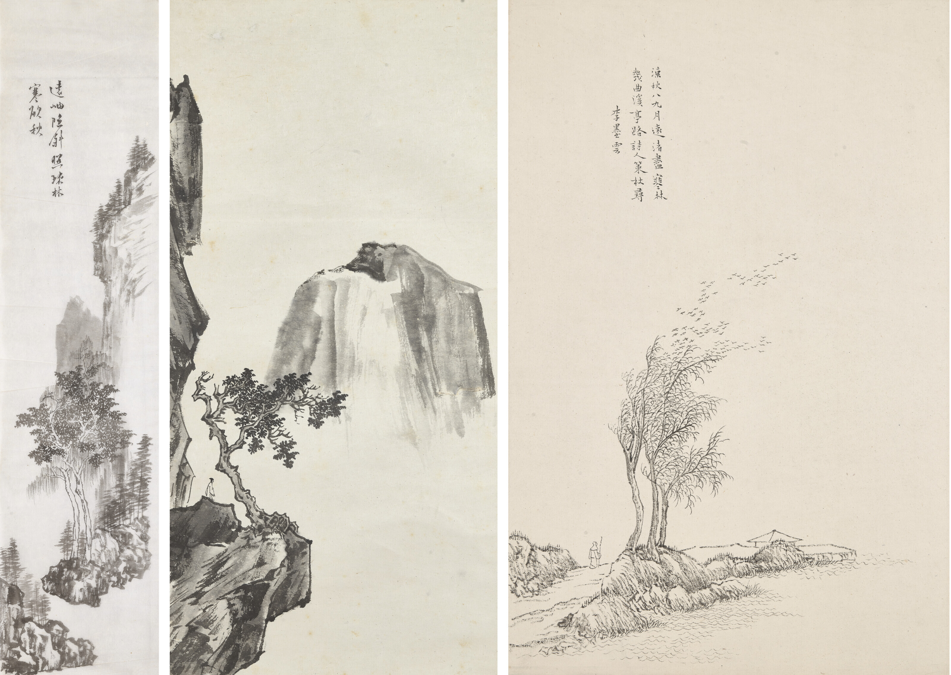 CIRCLE OF PU RU (1896-1963), A set of Twenty-seven Landscape Paintings ...