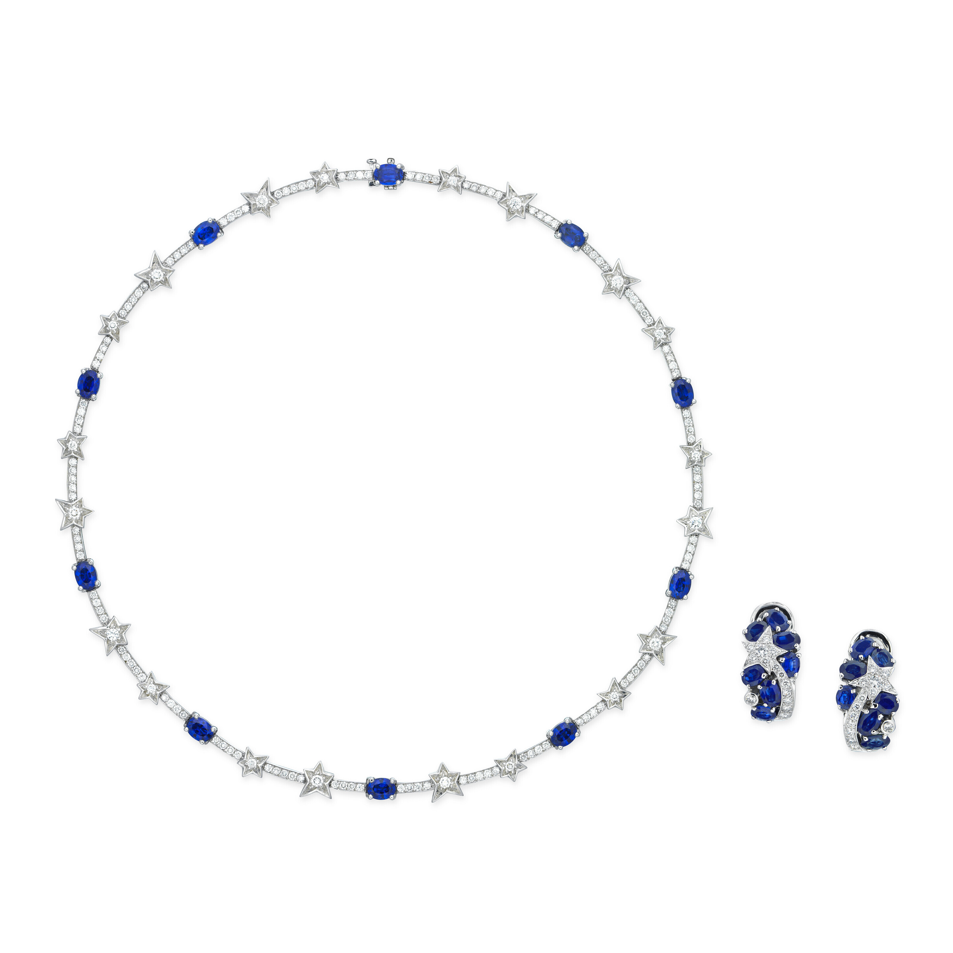 CHANEL SET OF SAPPHIRE AND DIAMOND 'COMETE' JEWELLERY SET, | Christie’s
