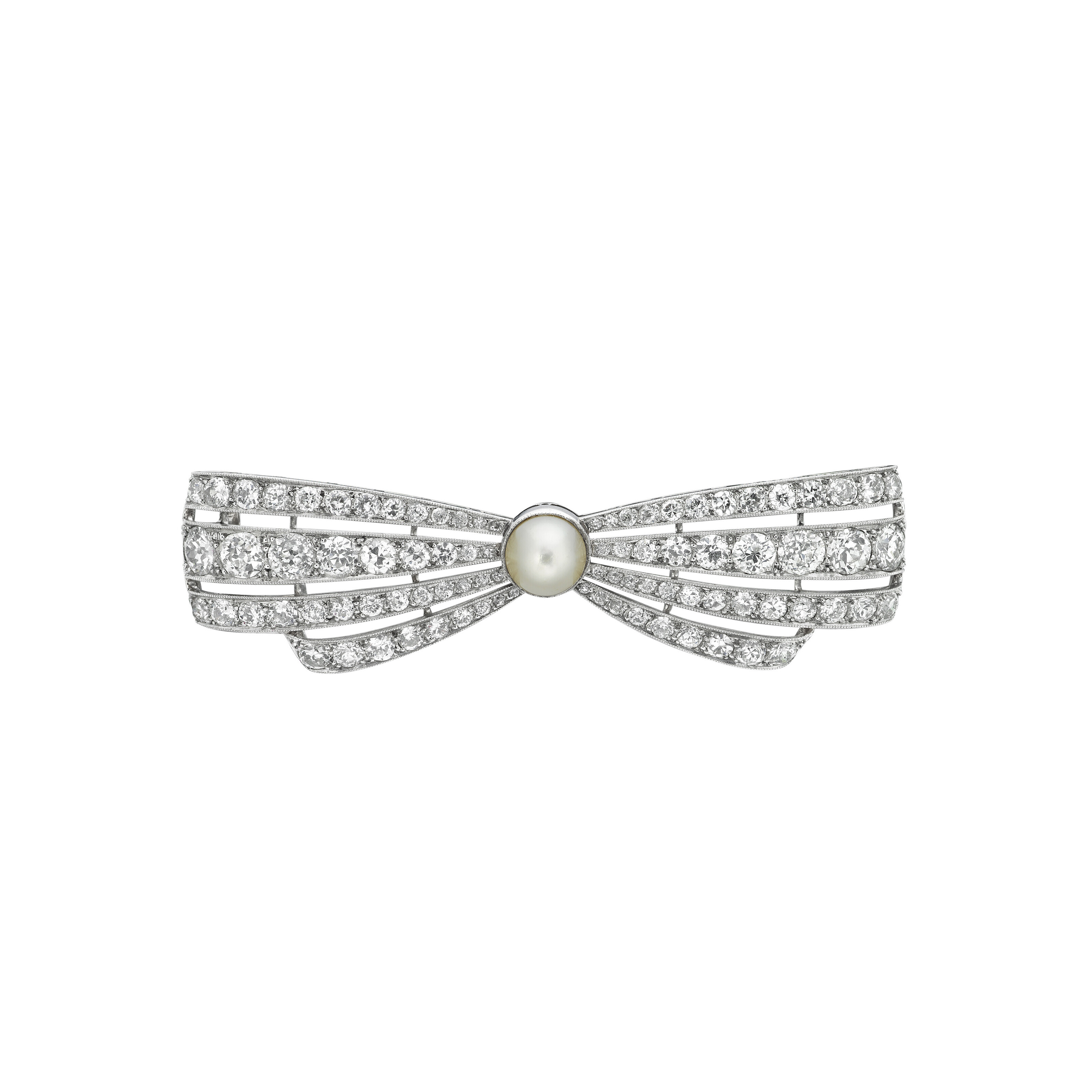BOUCHERON CULTURED PEARL AND DIAMOND BROOCH, | Christie’s