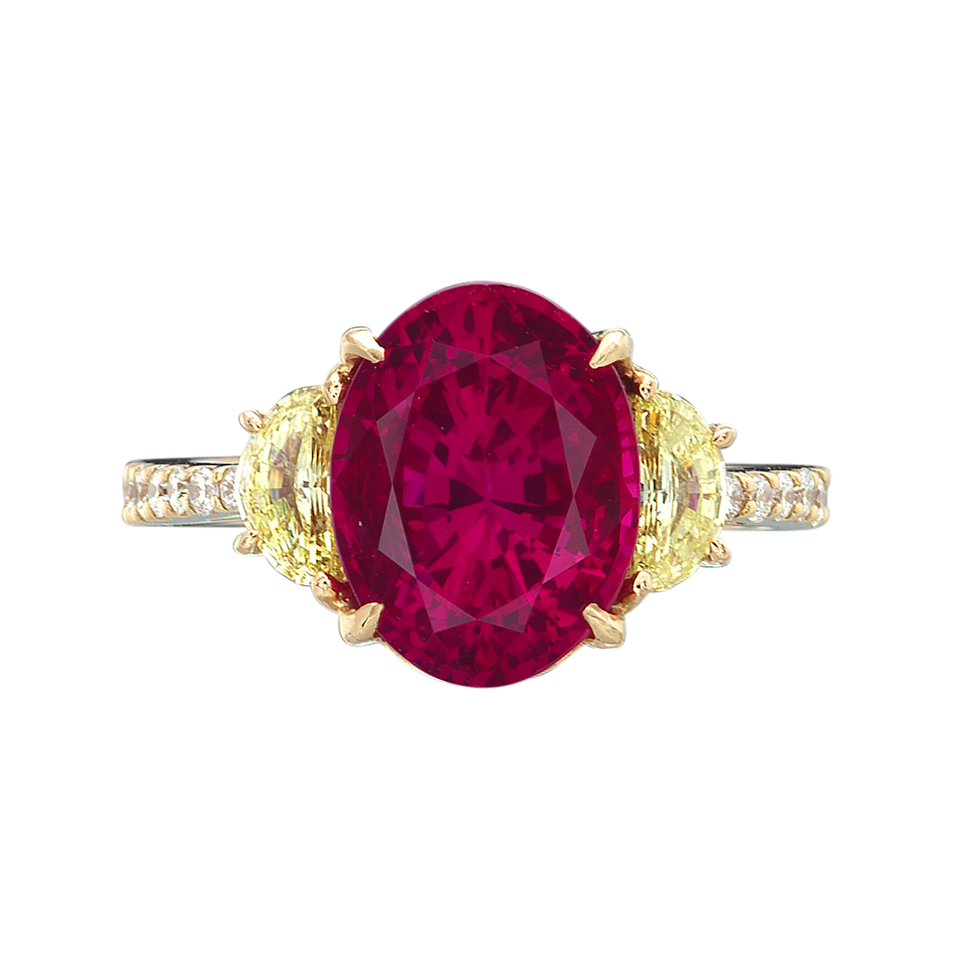 RUBY, COLOURED DIAMOND AND DIAMOND RING, | Christie’s