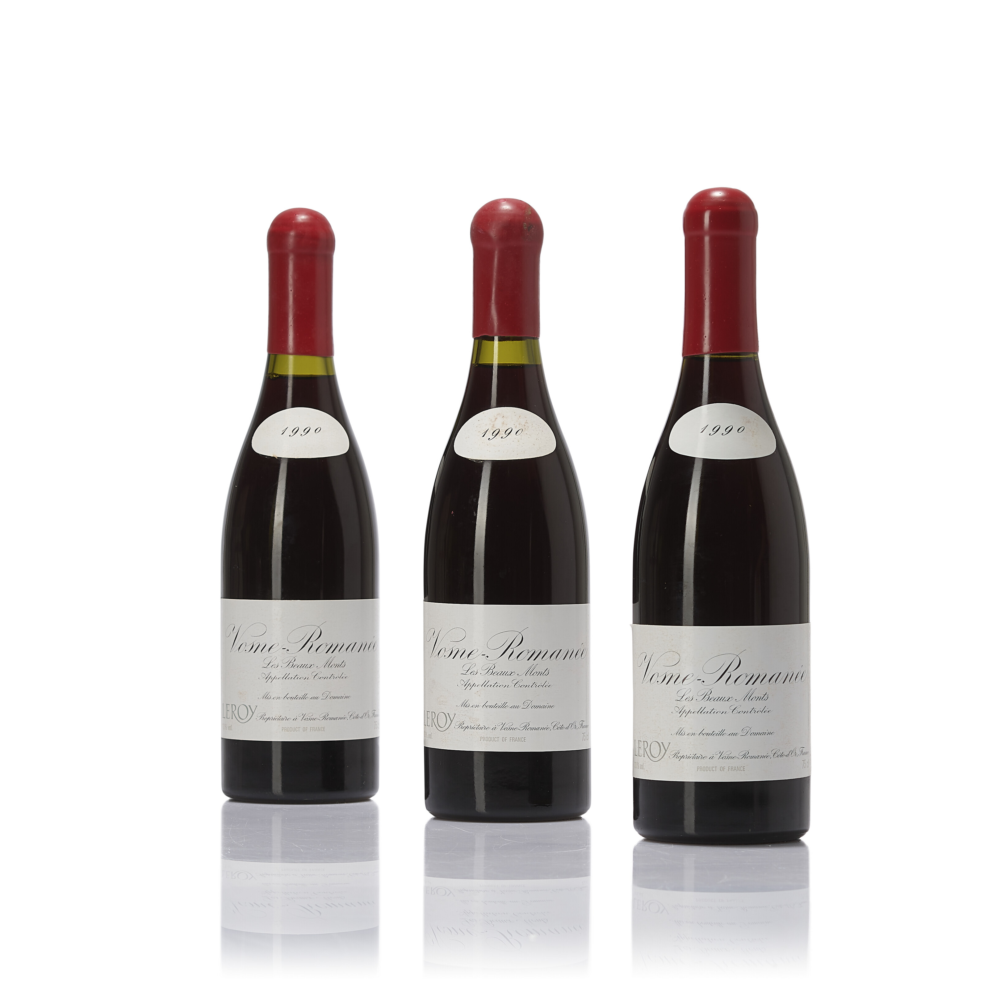 Domaine Leroy, Vosne Romanee Les Beaux Monts 1990, In original wooden ...