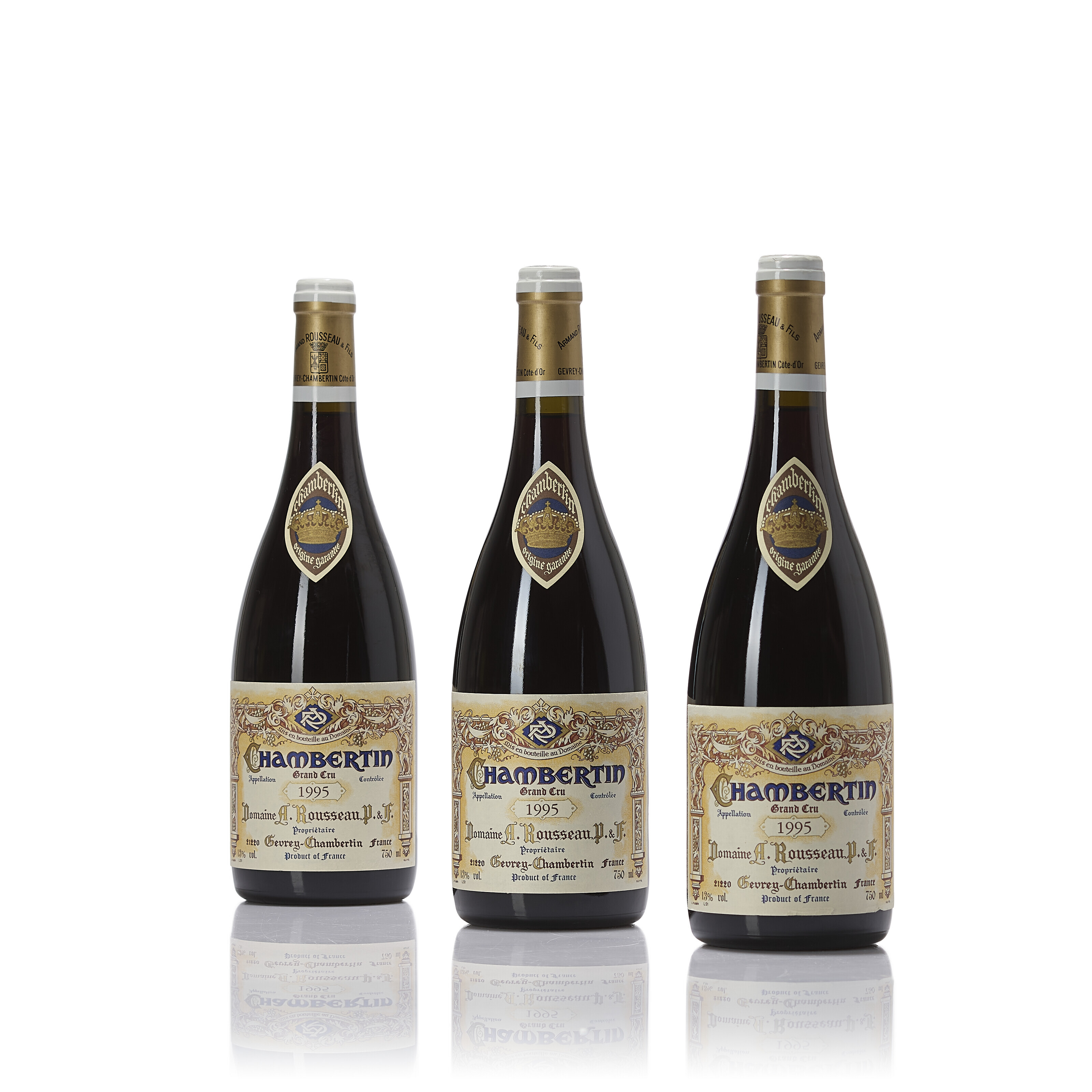 Domaine Armand Rousseau, Chambertin 1995, In twelve-bottle original ...
