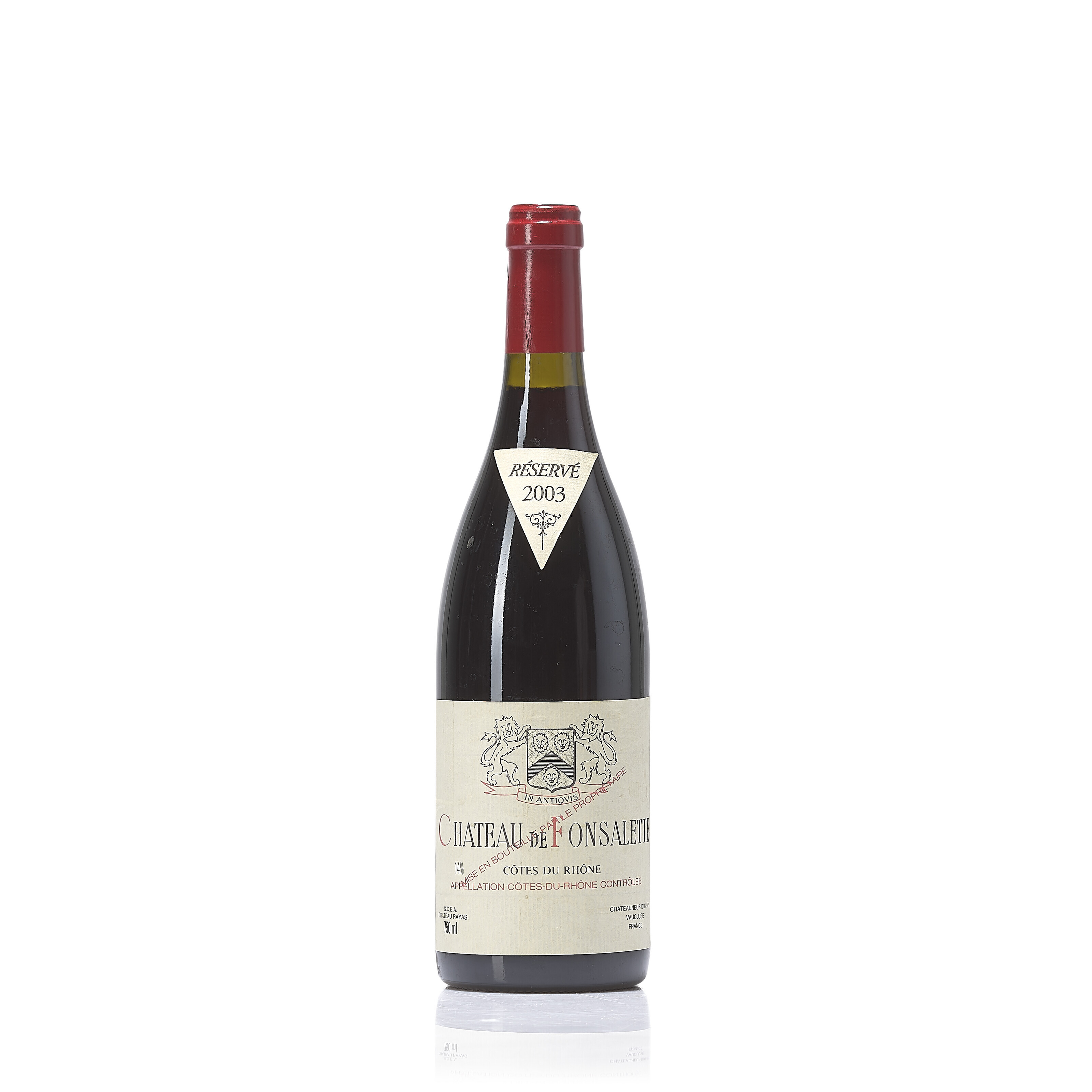 Château Rayas, Château de Fonsalette Côtes du Rhône Réservé 2003 ...