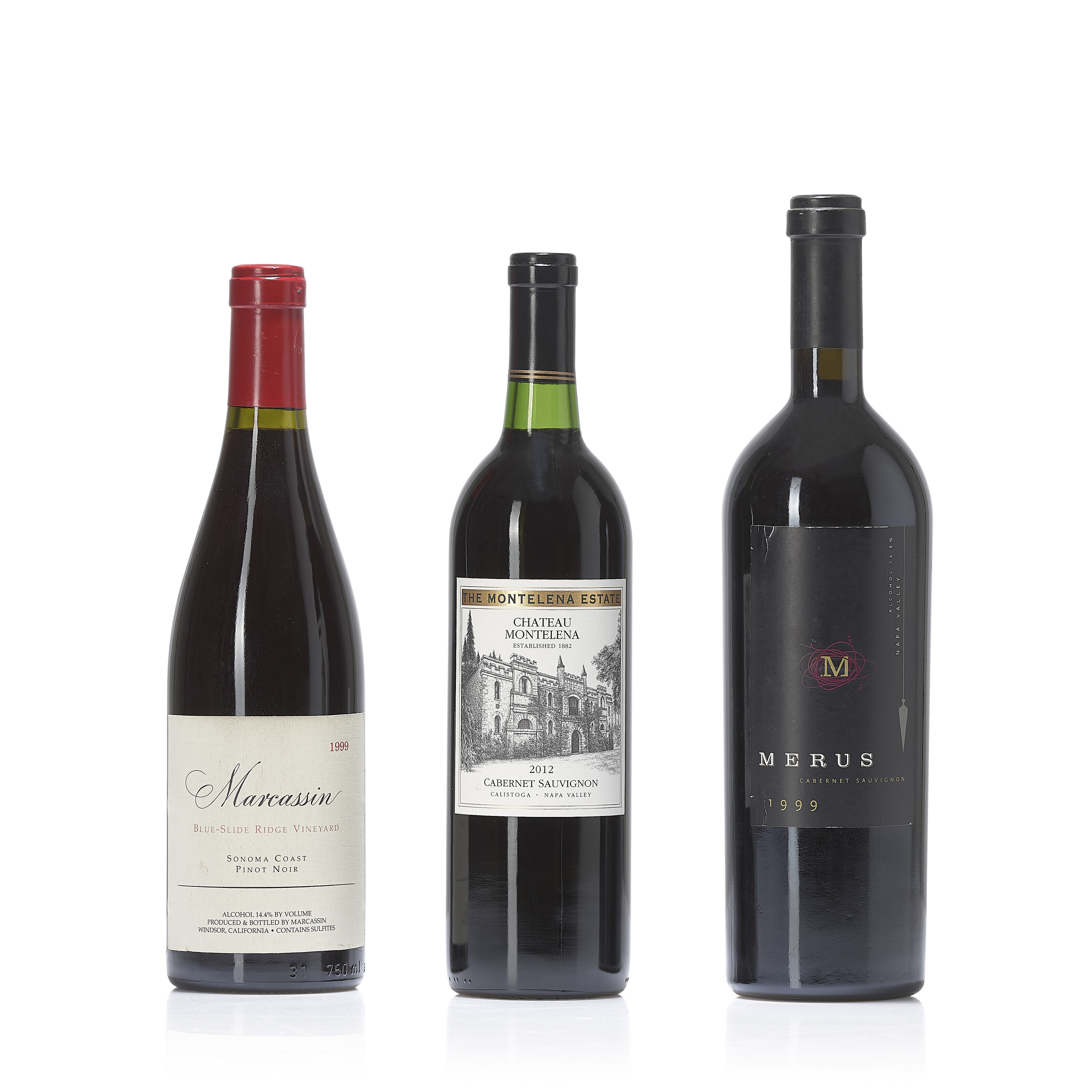 Mixed USA Red, 1999 Marcassin Pinot Noir Blue Slide Ridge VineyardBin ...