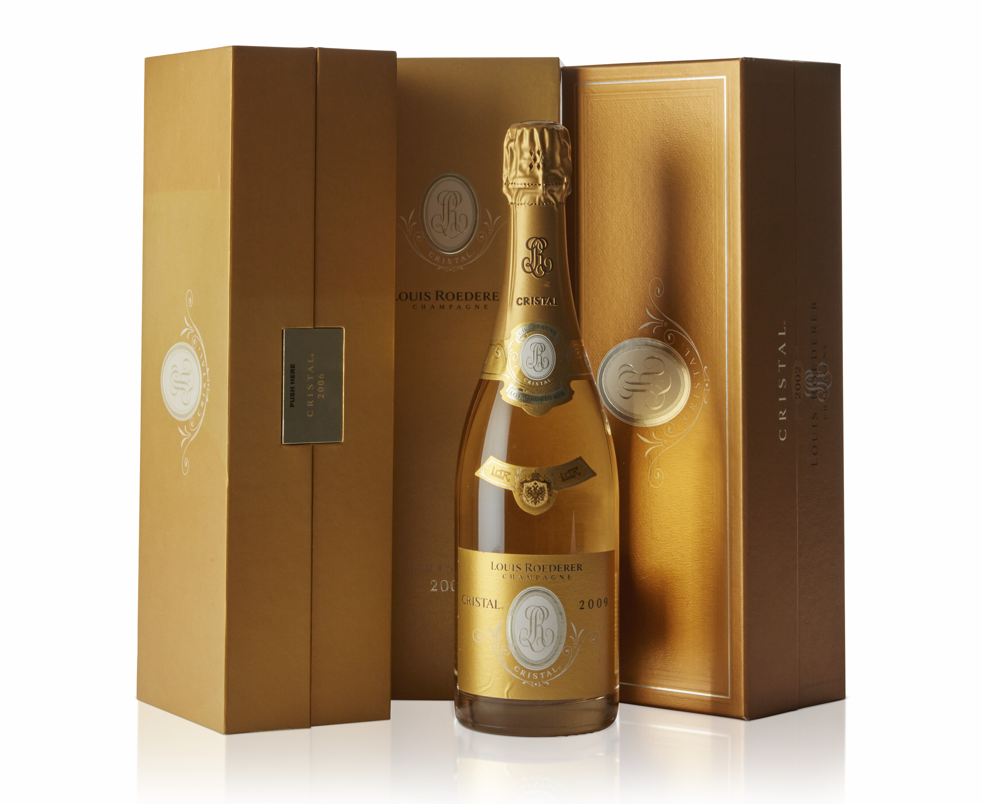 Mixed Louis Roederer, Cristal, 2002 In gift box (1)2006 In gift boxes ...
