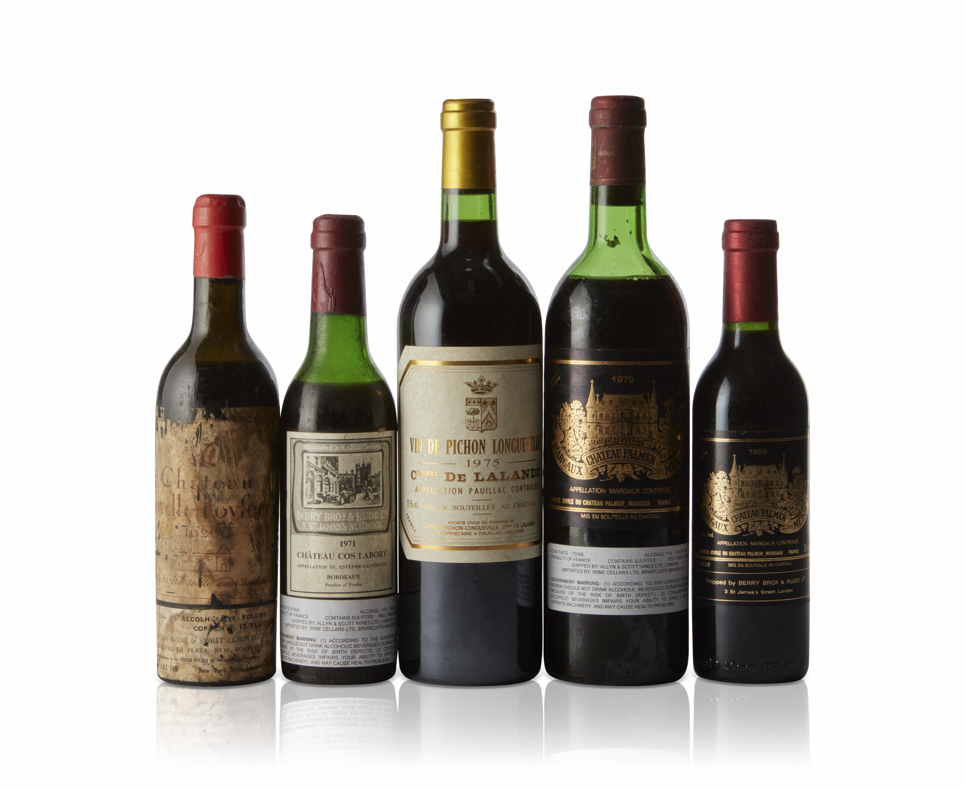 Mixed Red Bordeaux, Château Léoville-Poyferré 1926 Raised corksBadly ...