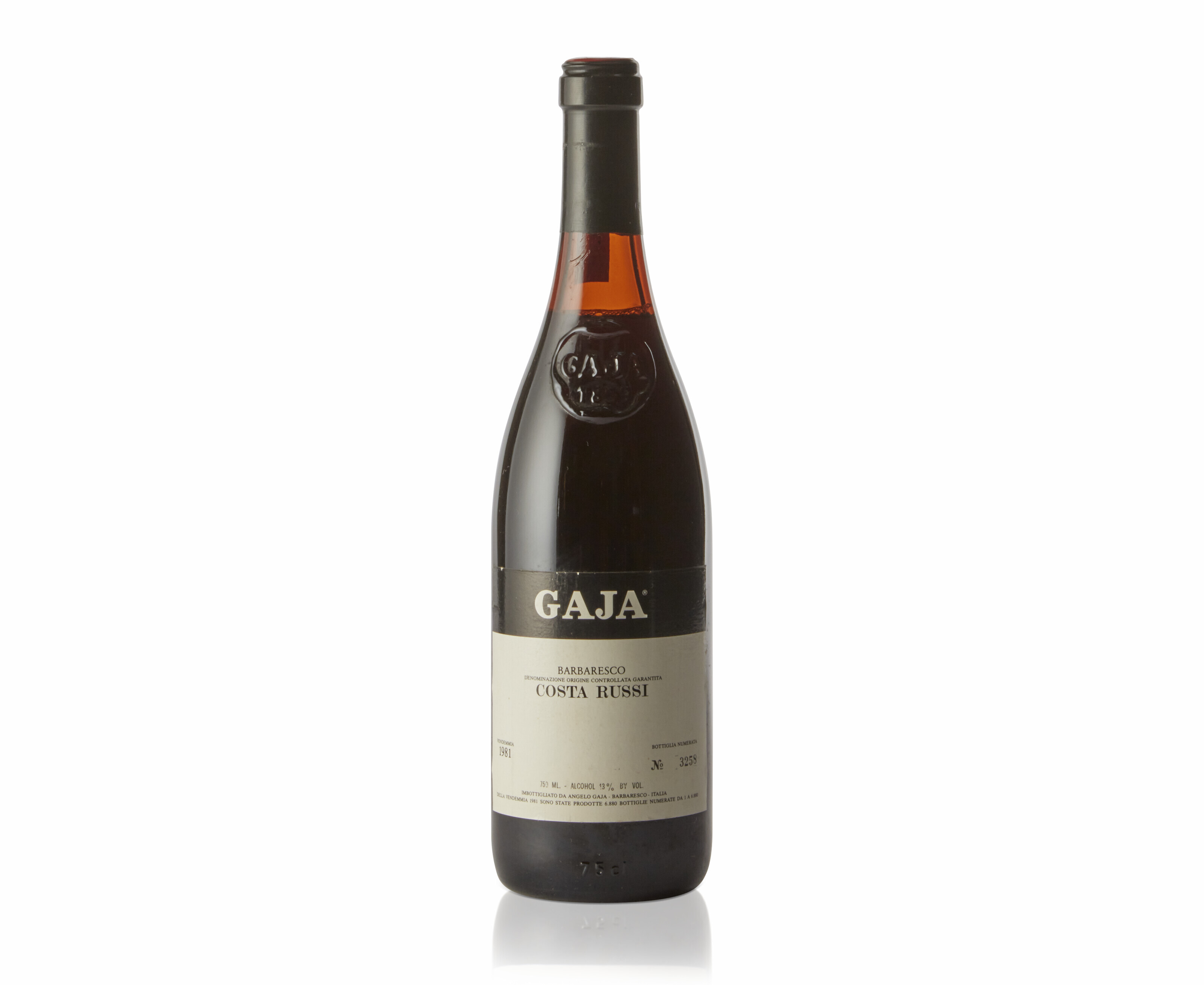 Gaja Barbaresco, Costa Russi 1981, PiedmontSlightly bin-soiled ...