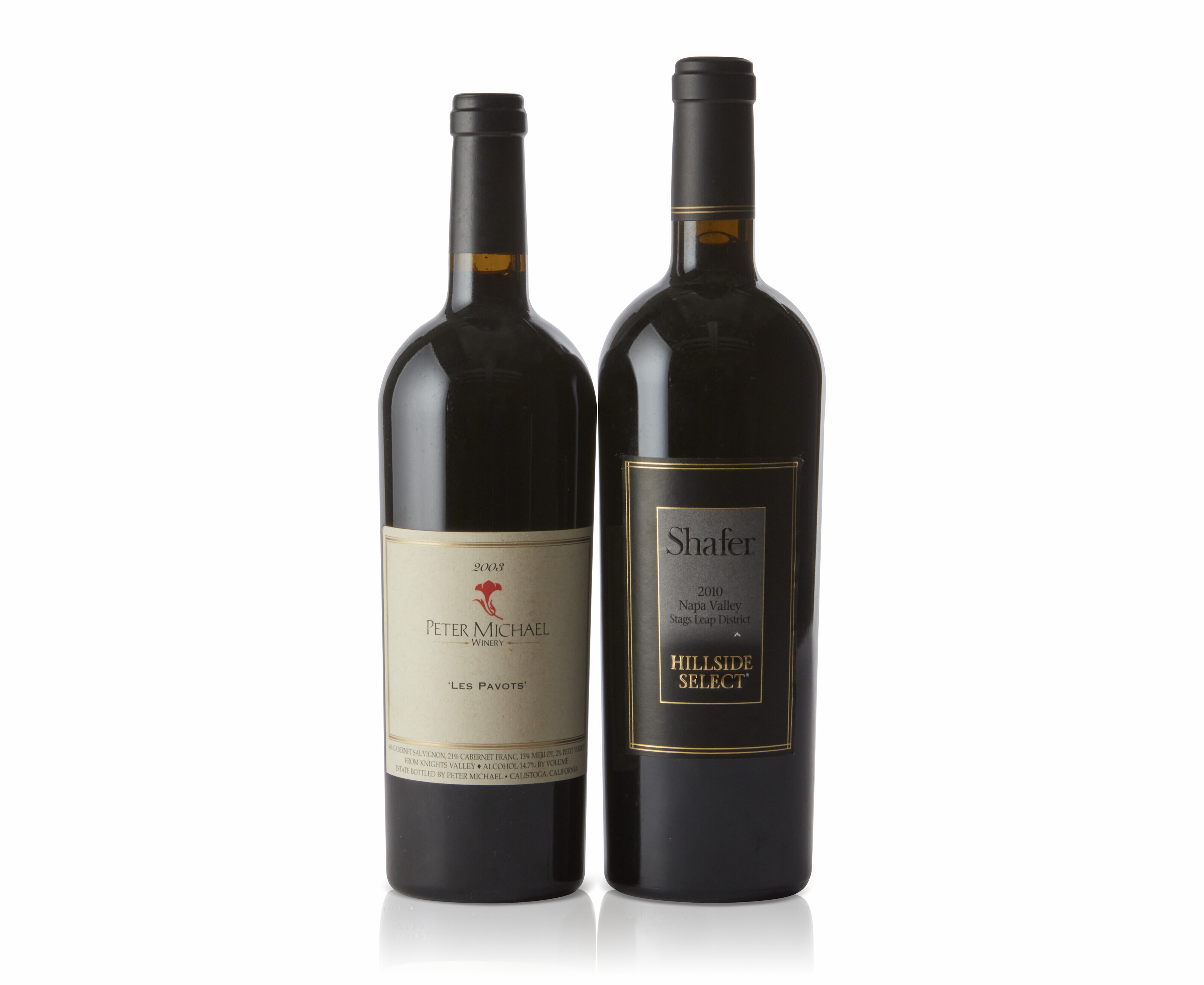 Mixed California Red Wines, Peter Michael, Les Pavots 1992Bin-soiled ...