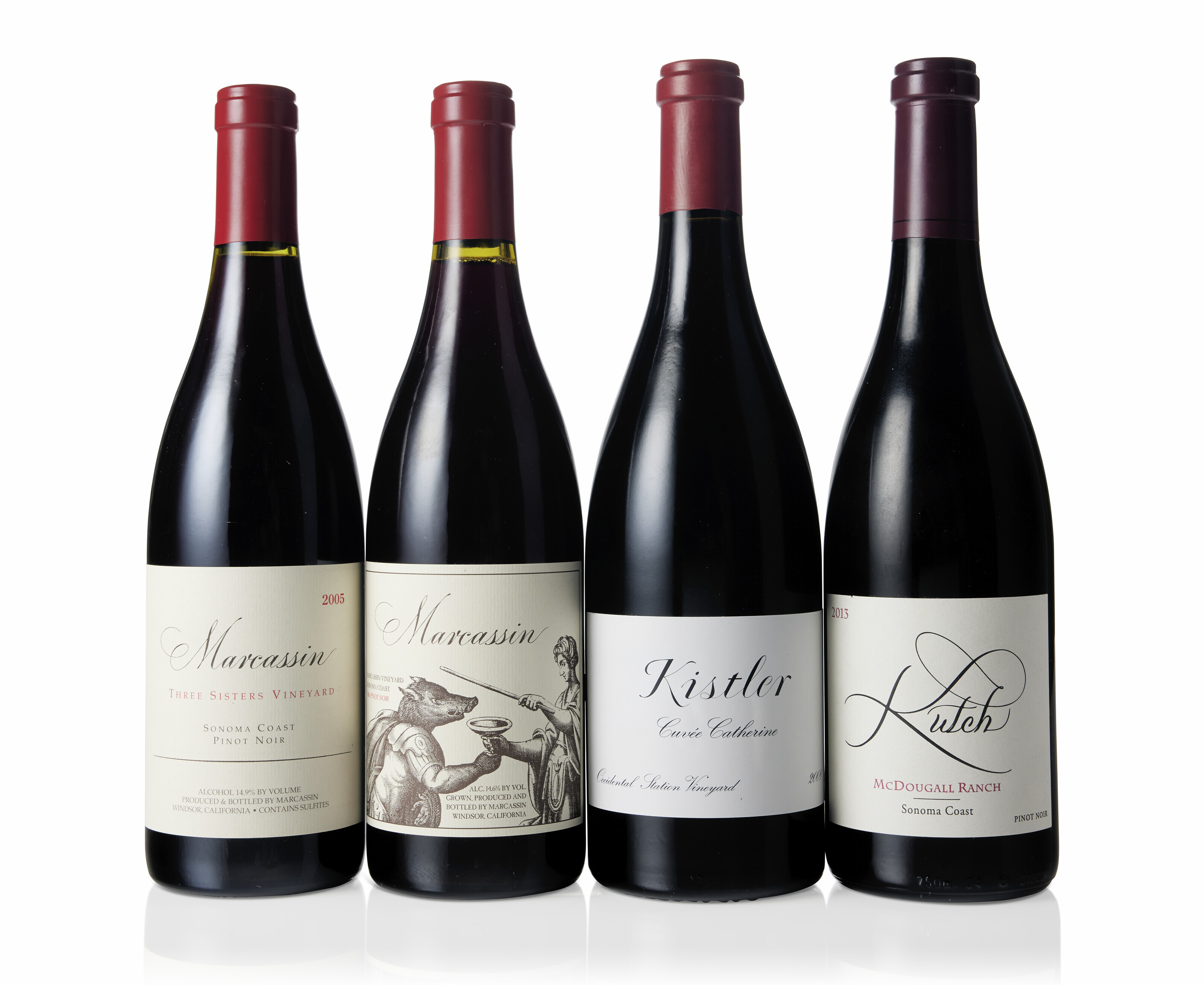 Mixed California Pinot Noir, Marcassin, Three Sisters Vineyard 2005 (1 ...
