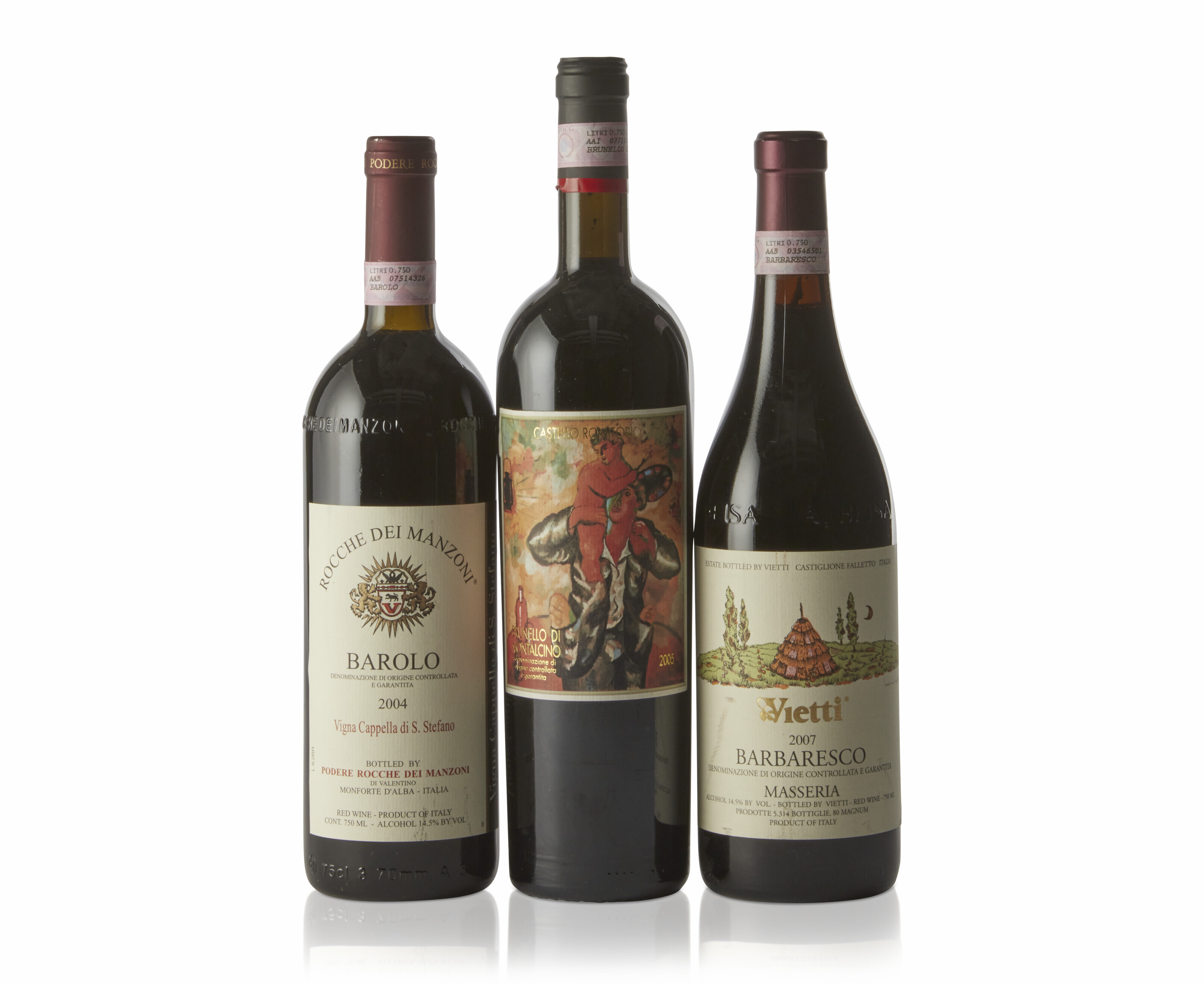 Mixed Italian Wines, Barone Ricasoli, Brolio Riserva, Chianti Classico ...
