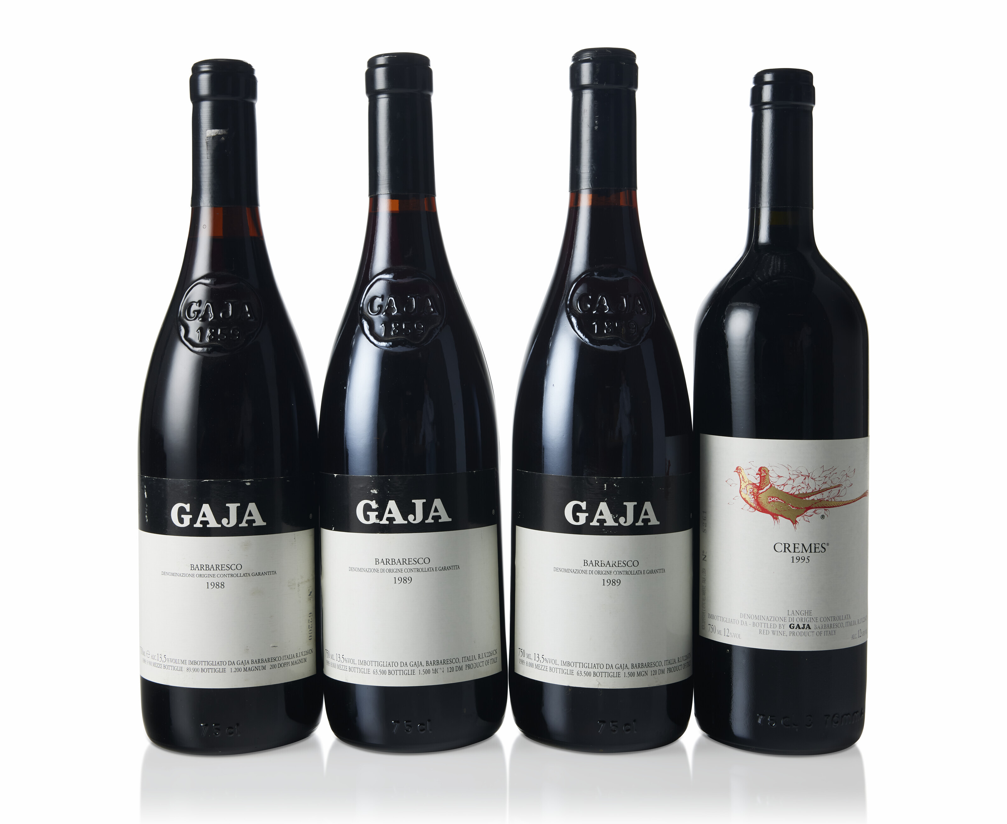 Mixed Gaja, Gaja, Barbaresco 1988Slightly bin-soiled labelLevel 2cms (1 ...