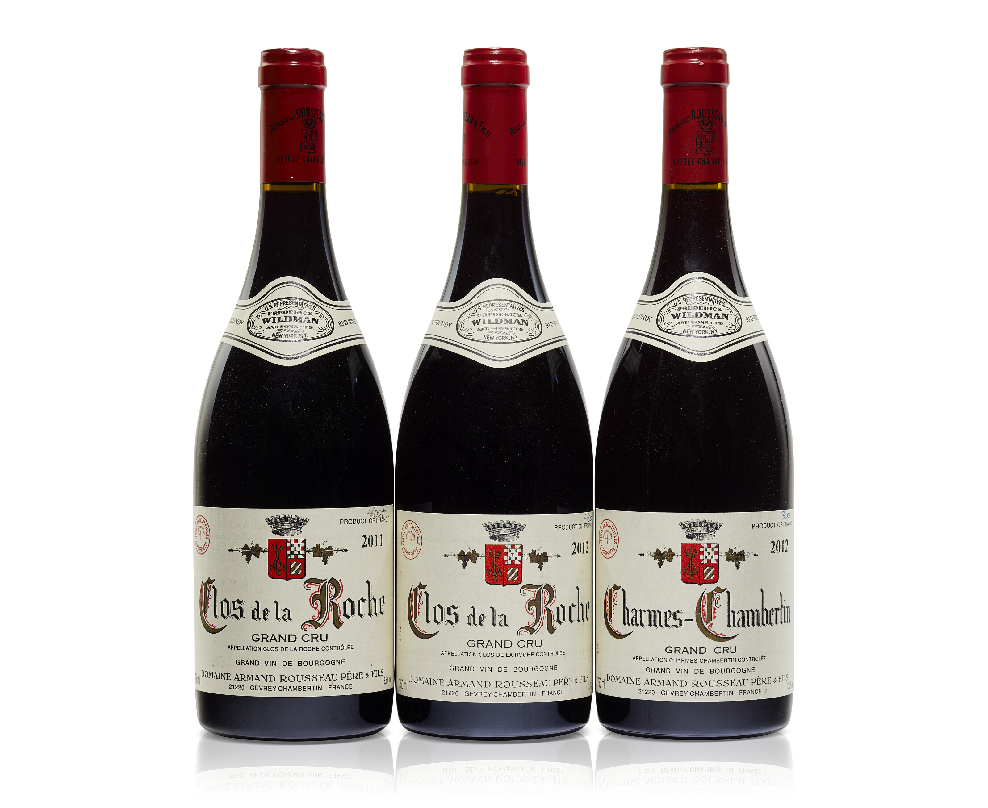 Mixed Rousseau, Clos de la Roche 2011 (1)2012 (1)Charmes-Chambertin ...