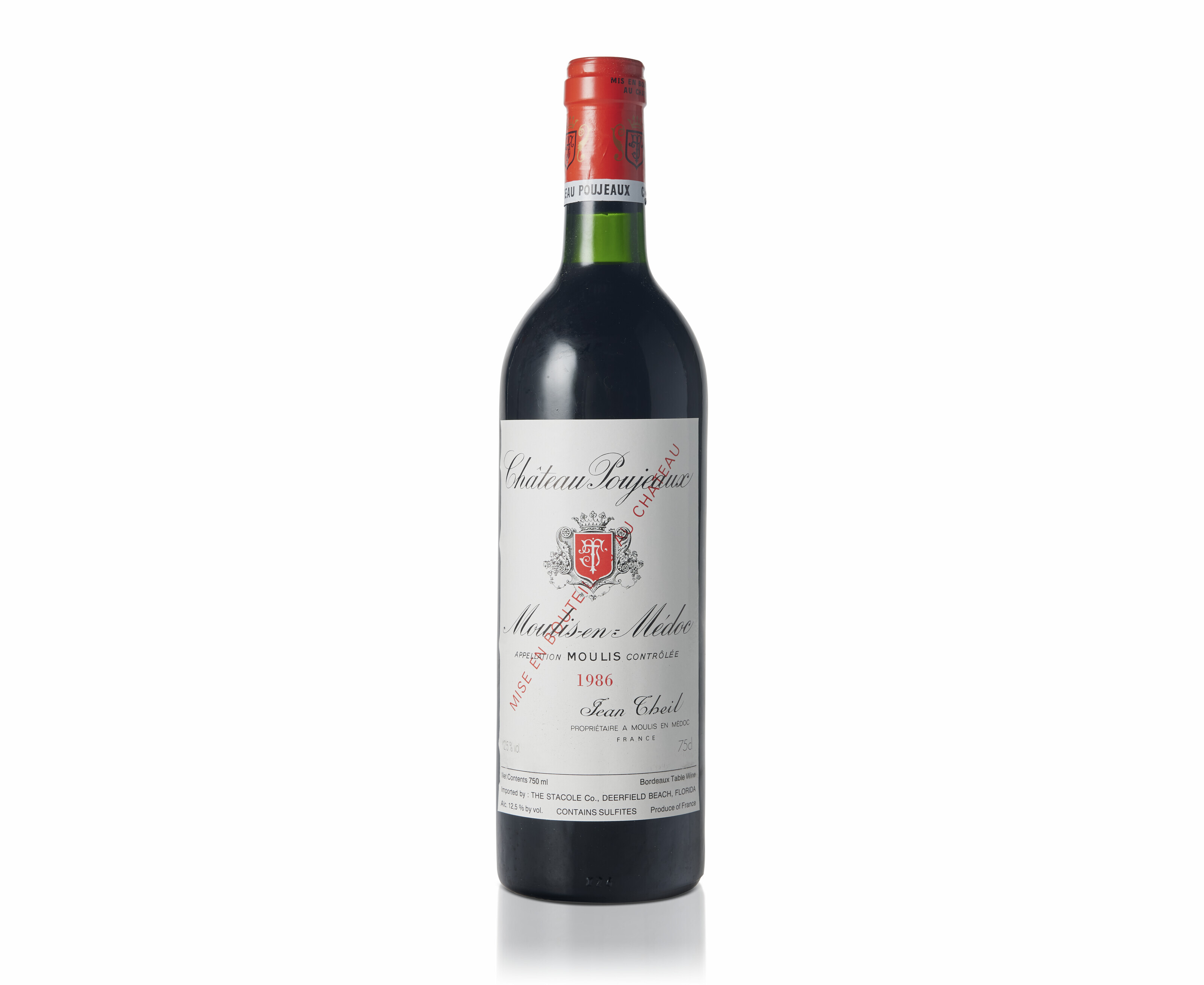 Château Poujeaux 1986, Moulis (Médoc), cru grand bourgeois One slightly ...