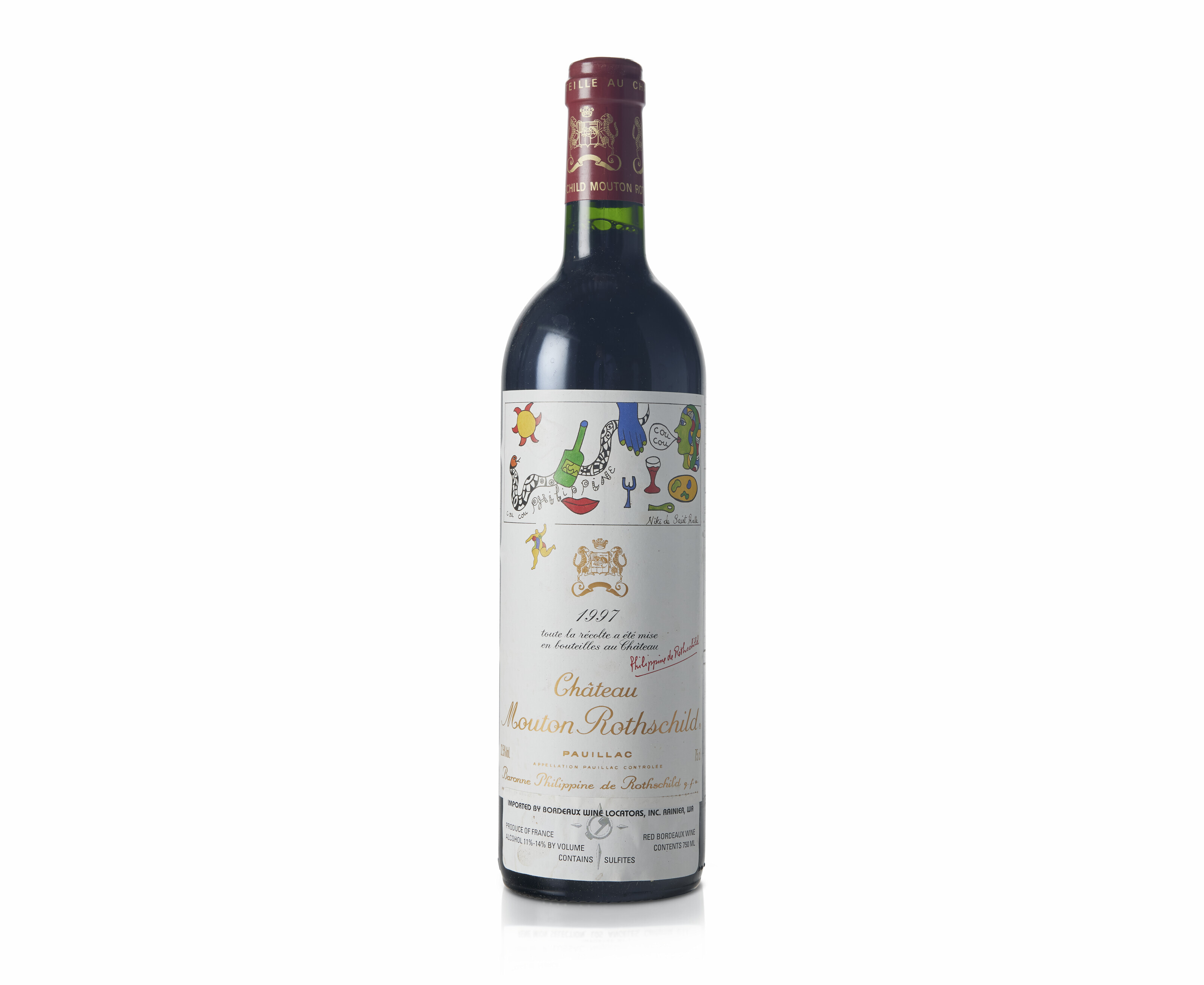 Château Mouton-Rothschild 1997, Pauillac, 1er cru classéOne stained ...