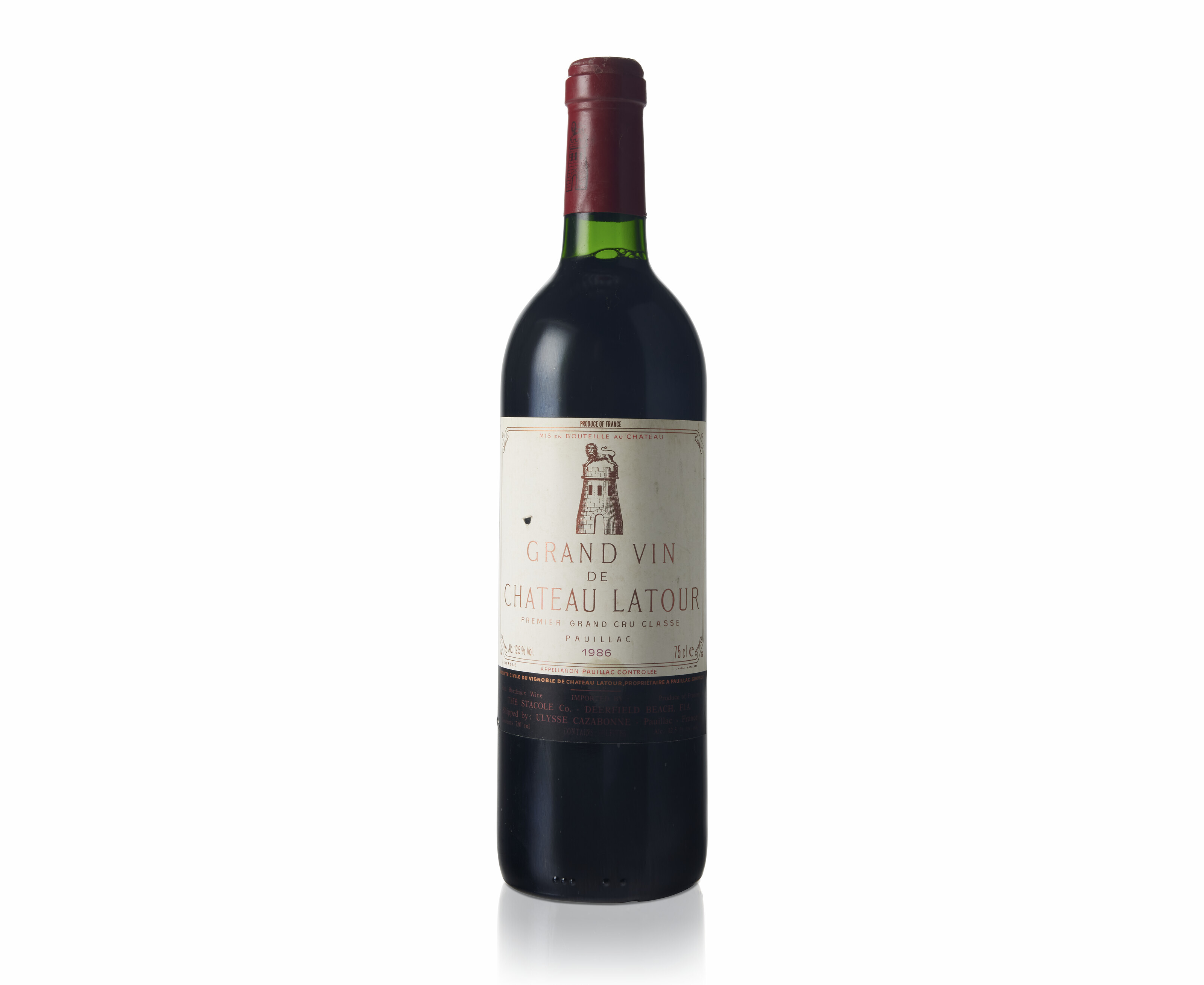 Château Latour 1986, Pauillac, 1er cru classéSlightly bin-soiled and ...