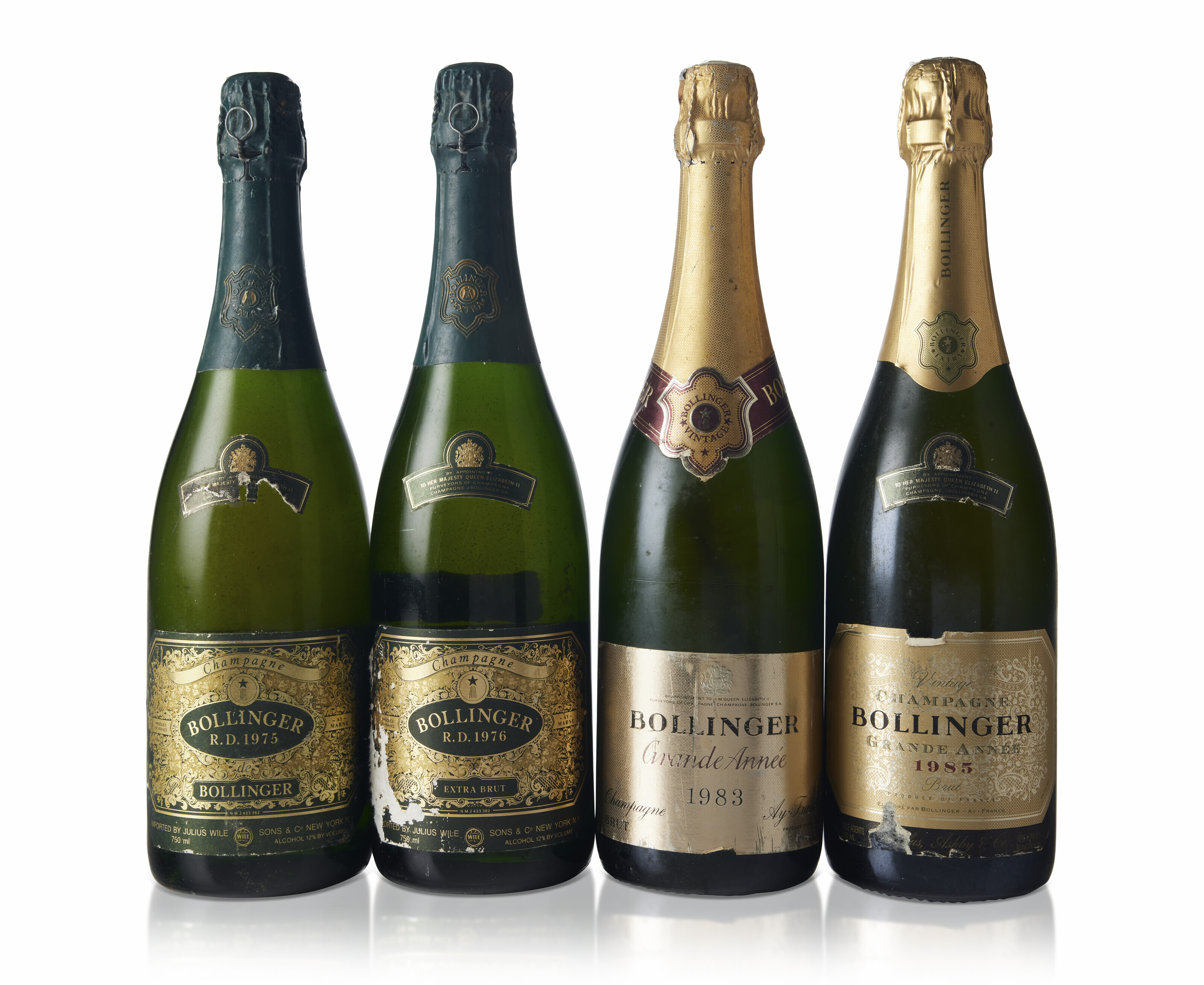 Mixed Bollinger Champagne, Bollinger R.D., Extra Brut 1975Disgorged ...