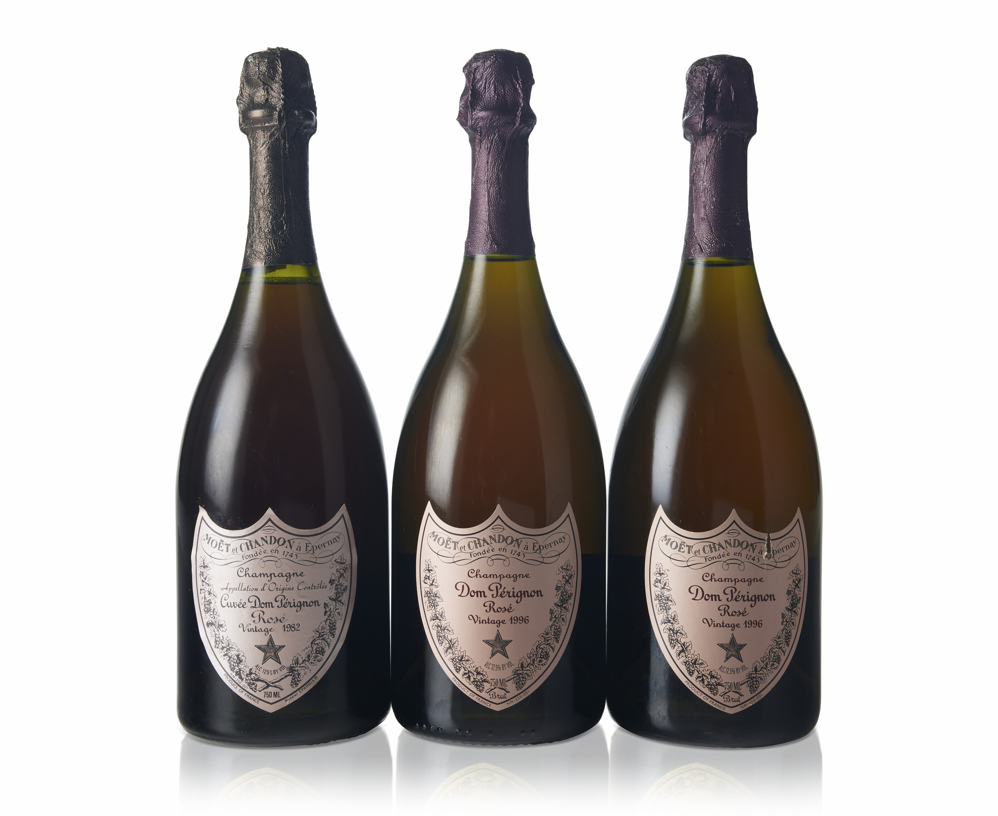 Mixed Dom Pérignon Rosé, 1982Slightly bin-soiled labelLevel 1cm below ...