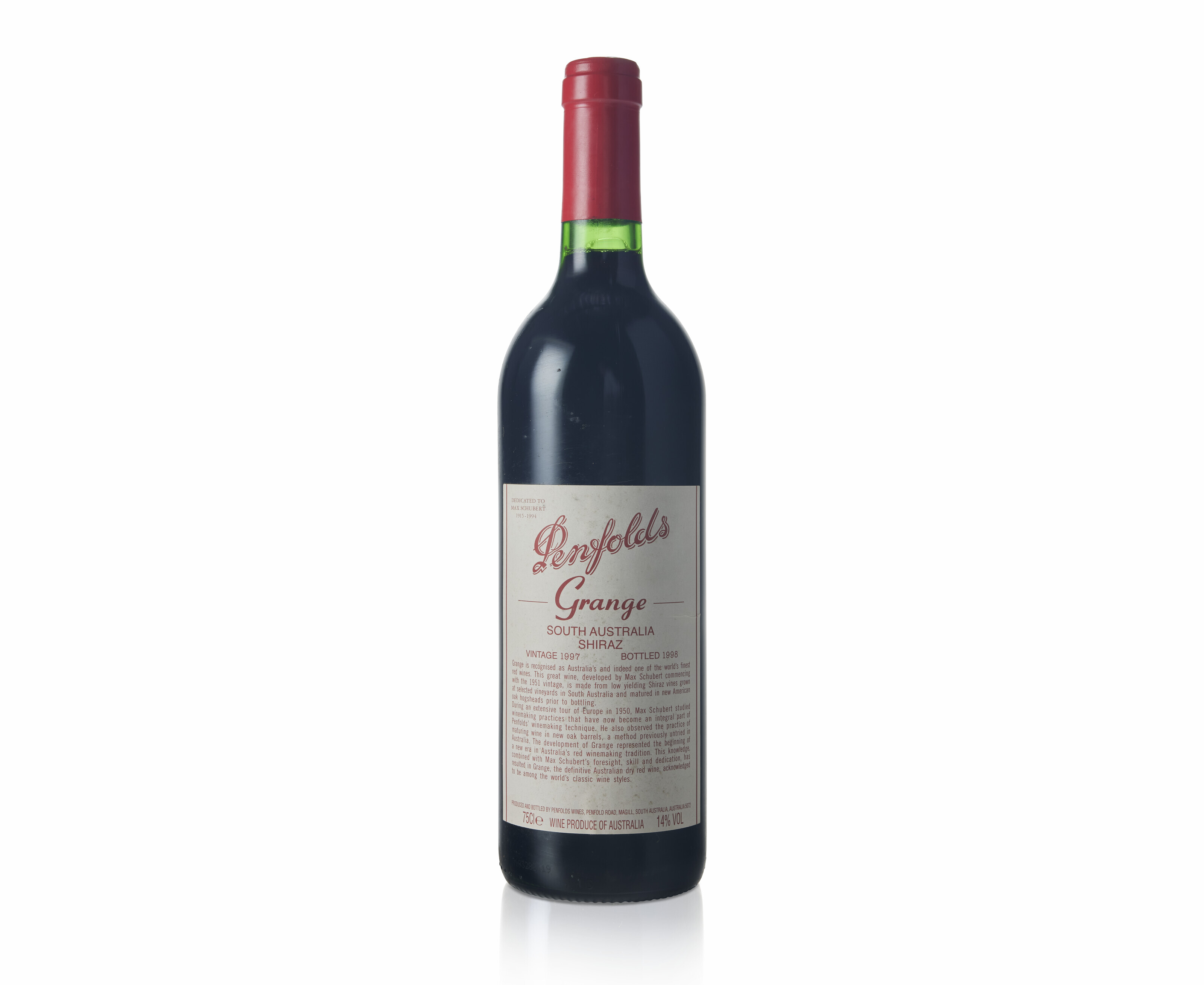 Penfolds Grange 1997, South AustraliaSlightly bin-soiled labelsLevels ...