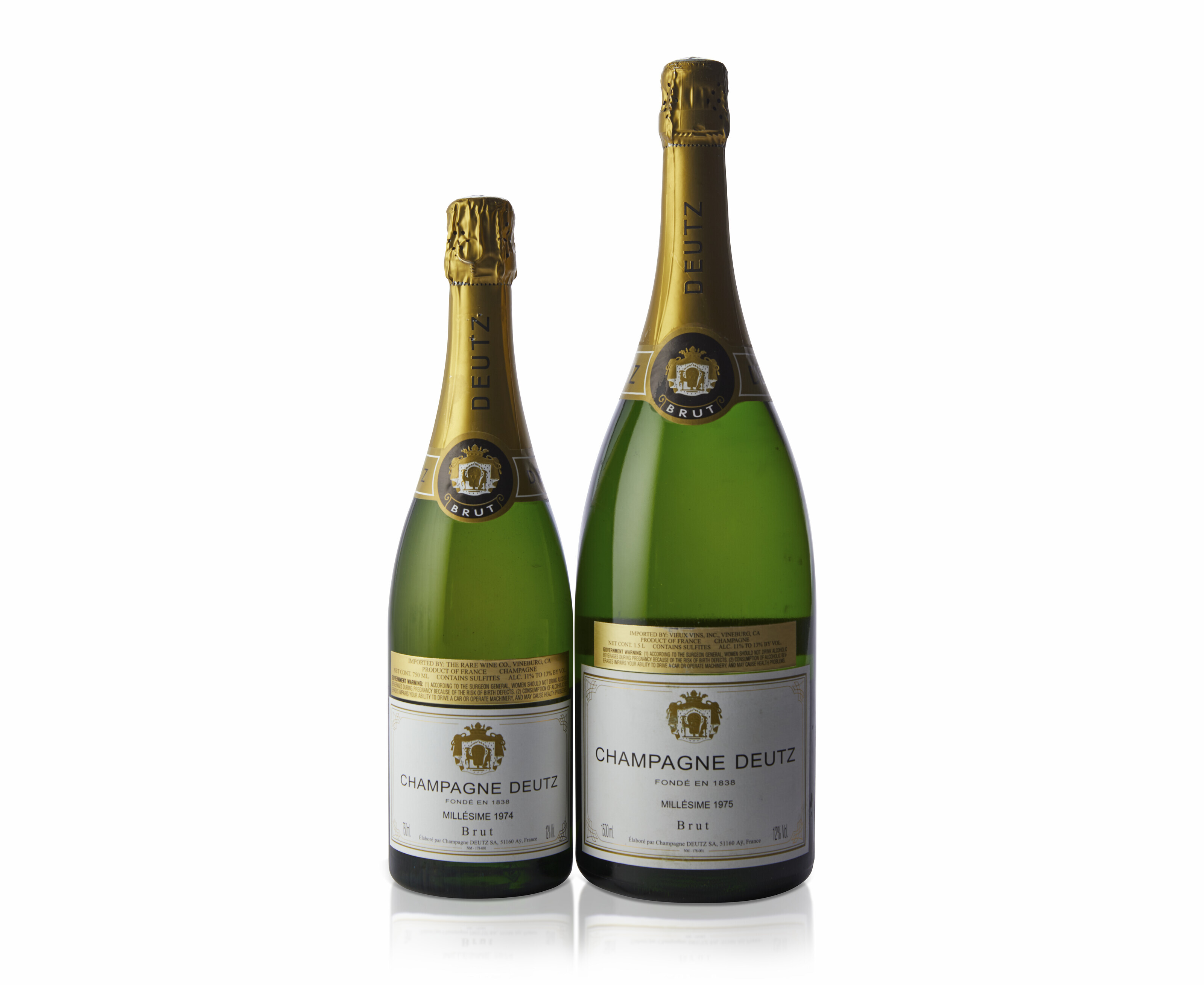 Mixed Deutz Brut, Vinothèque, 1974Late releaseGood appearanceLevels ...