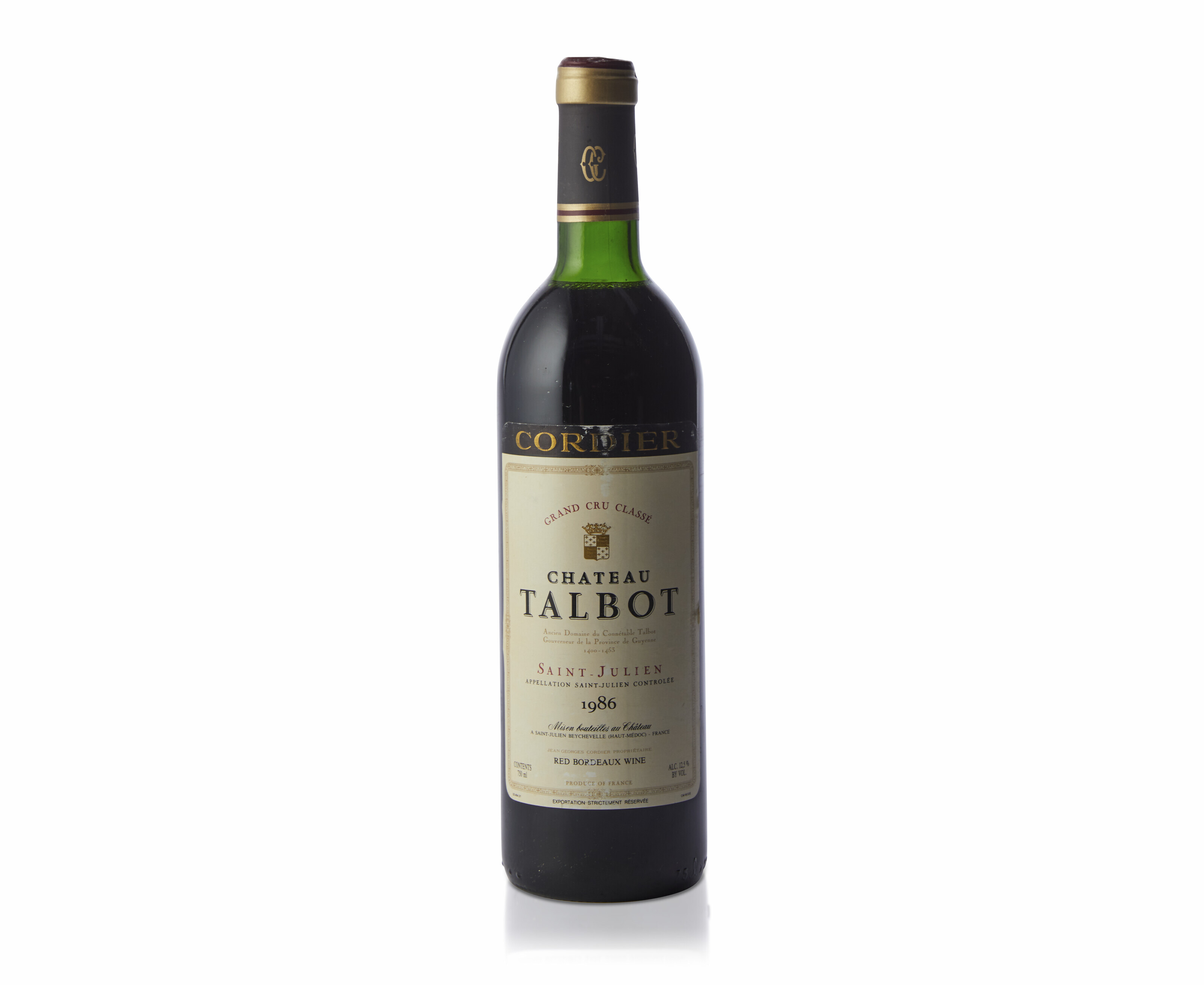 Château Talbot 1986, Saint-Julien, 4ème cru classéSlightly damaged ...
