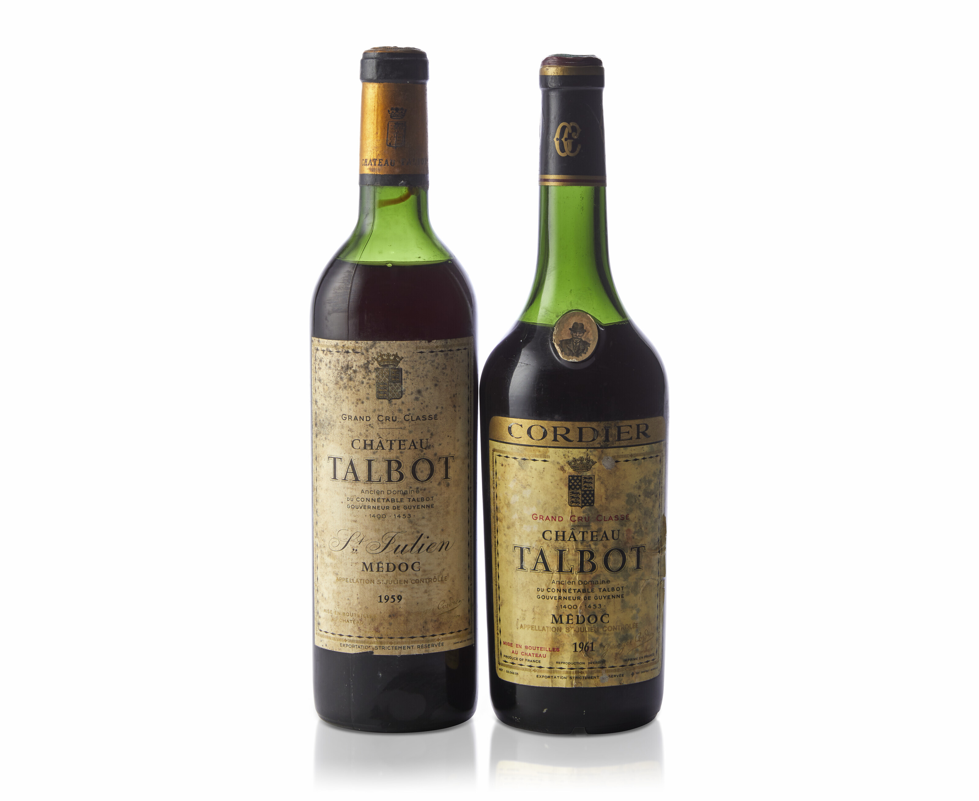 Mixed Château Talbot, 1959Corroded capsuleBin-soiled label, slightly ...