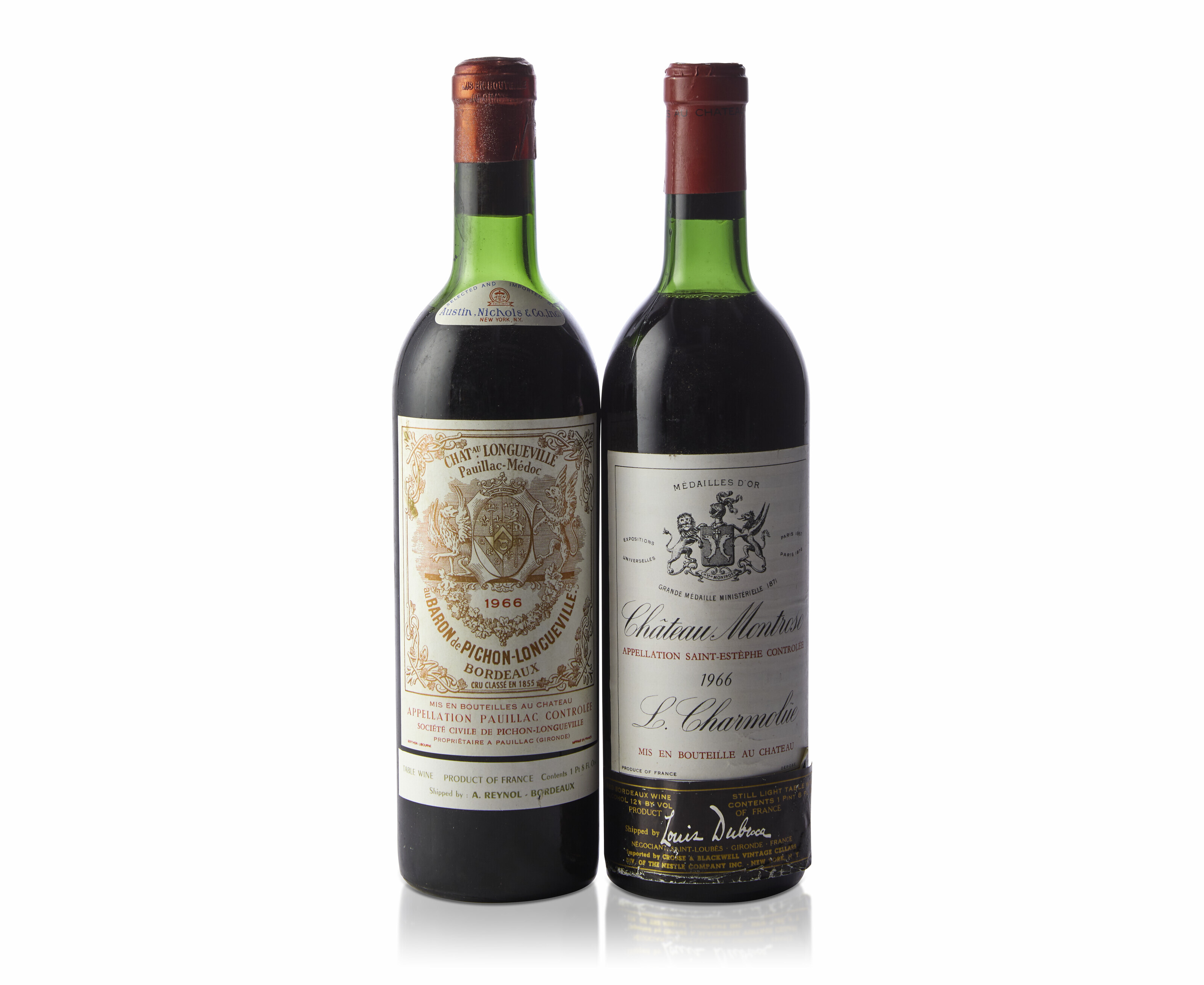 Mixed Red Bordeaux 1966, Château Pichon-Longueville, Baron 1966 ...