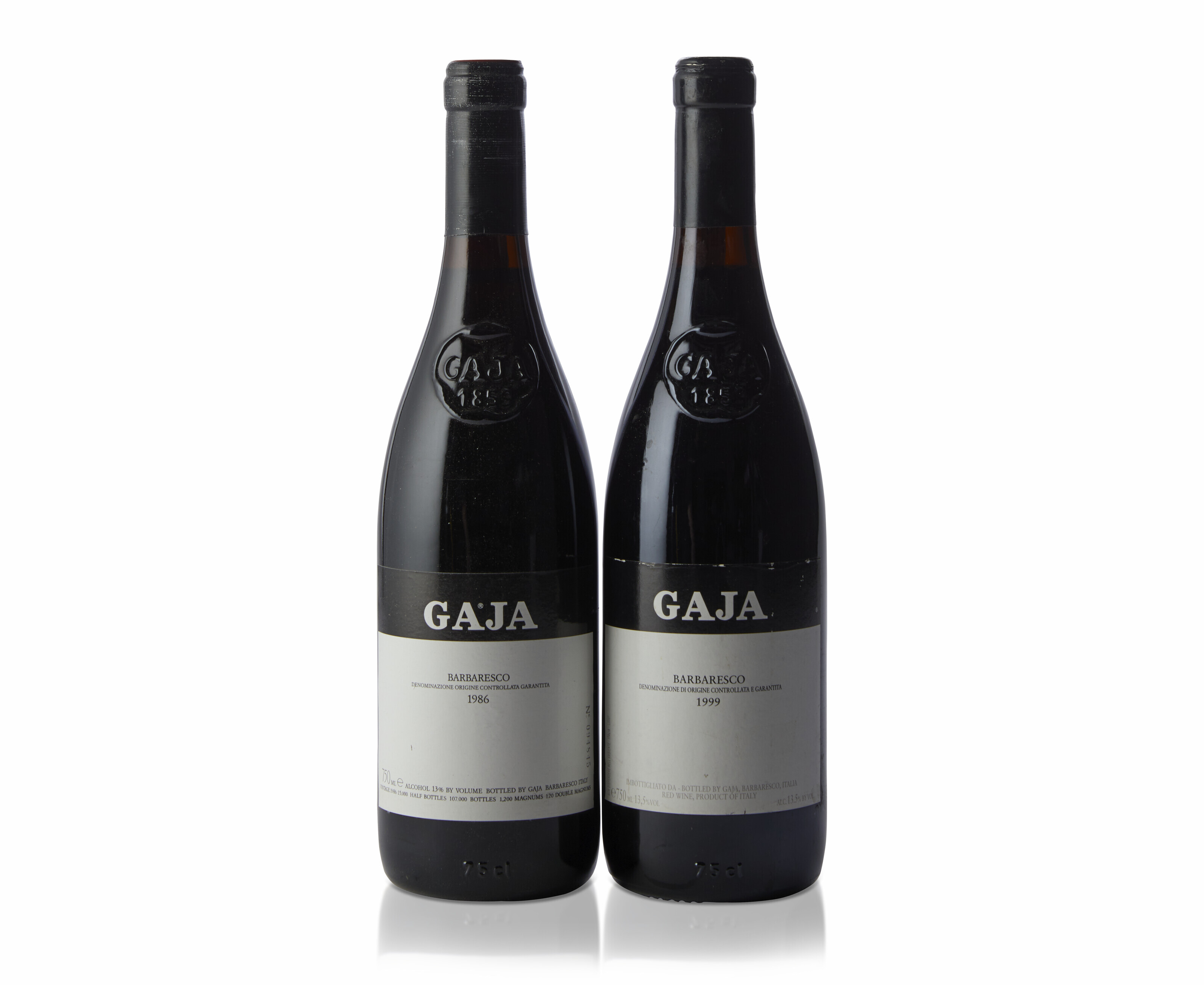 Mixed Gaja, Barbaresco, 1986Slightly oxidized capsulesSlightly bin ...