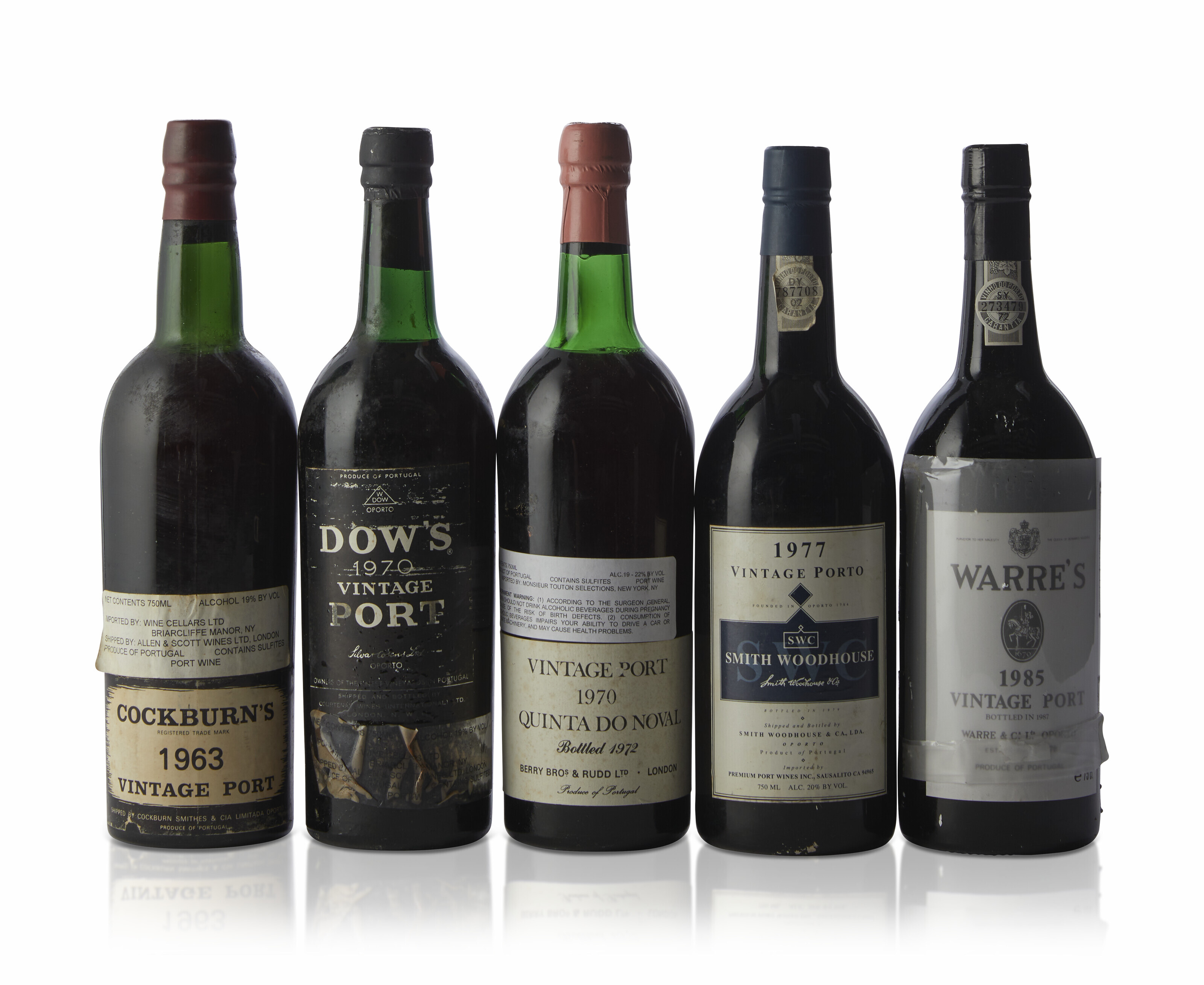 Mixed Port, Cockburn 1963Bin-soiled labelsLevels one into neck, and one ...