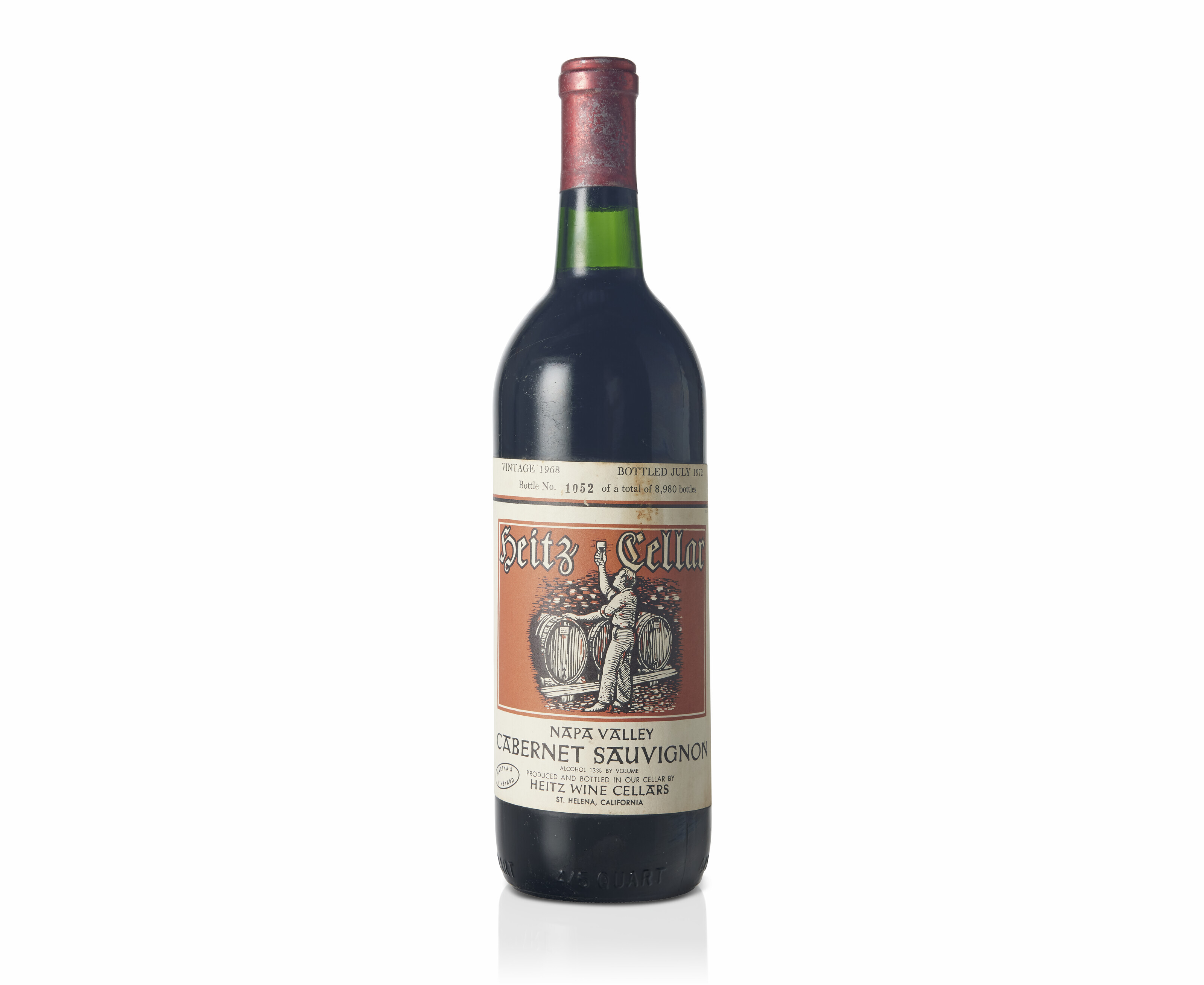 Heitz Cellars, Martha's Vineyard, Cabernet Sauvignon 1968, Napa ValleySlightly worn ...