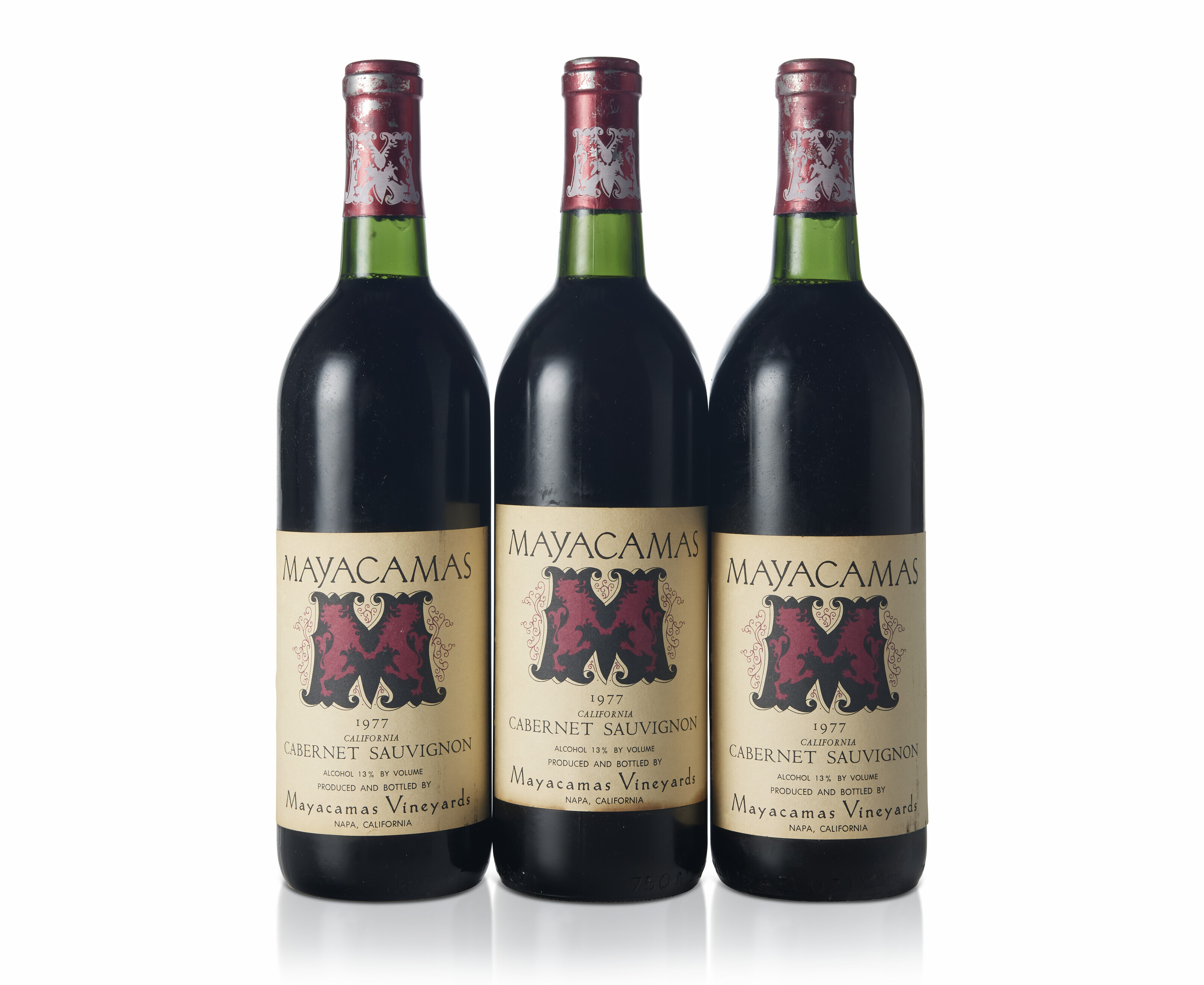 Mayacamas Vineyards, Cabernet Sauvignon 1977, Napa ValleyOne slightly ...