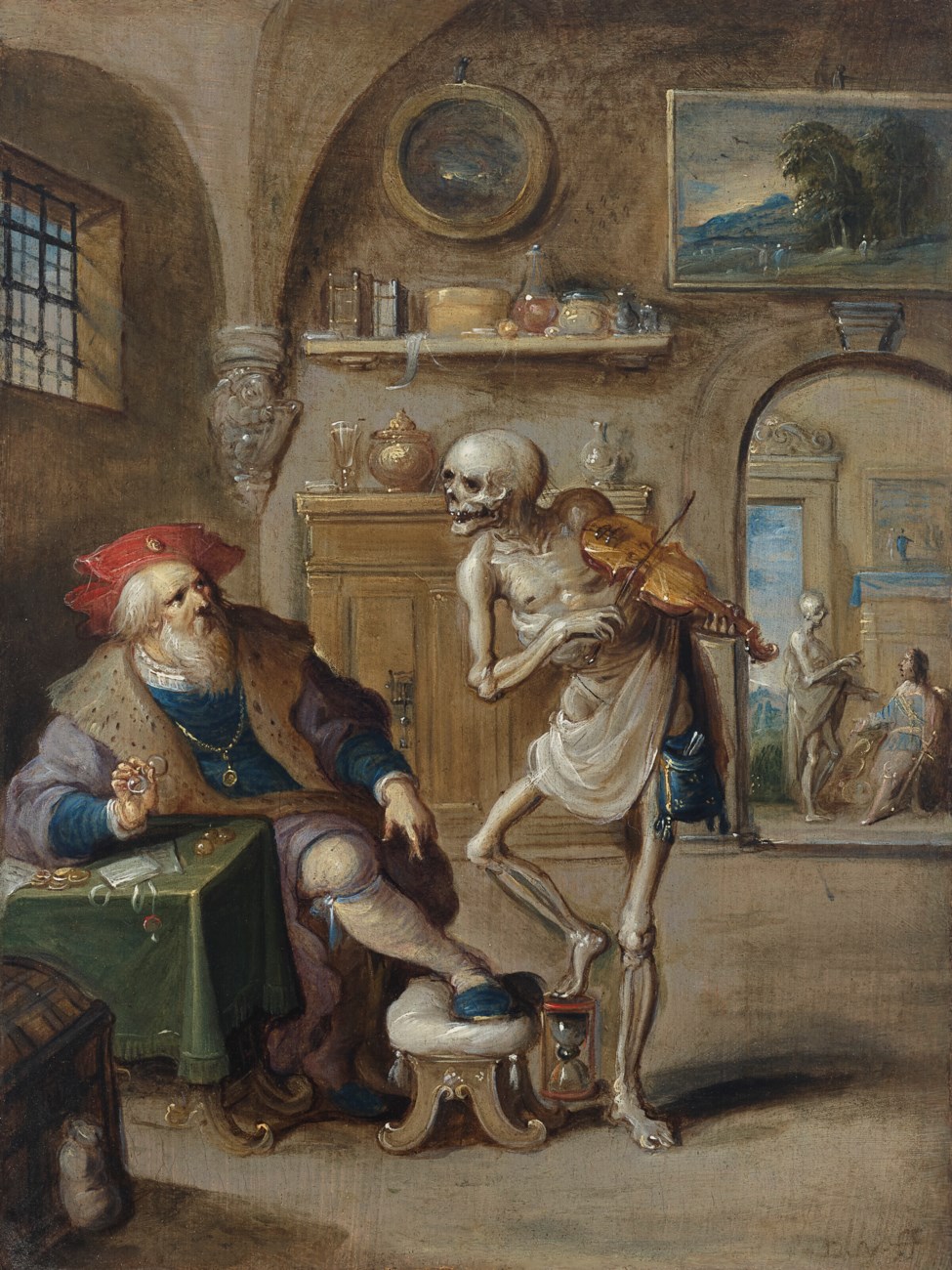 FRANS FRANCKEN II (ANTWERP 1581-1642), Death and the Miser | Christie's