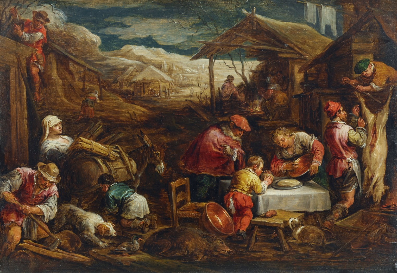 DAVID TENIERS II (ANTWERP 1610-1690 BRUSSELS), Allegory of Winter ...