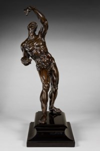 A BRONZE FIGURE OF AN ÉCORCHÉ MAN, CAST FROM A MODEL BY WILLEM DANIELSZ ...