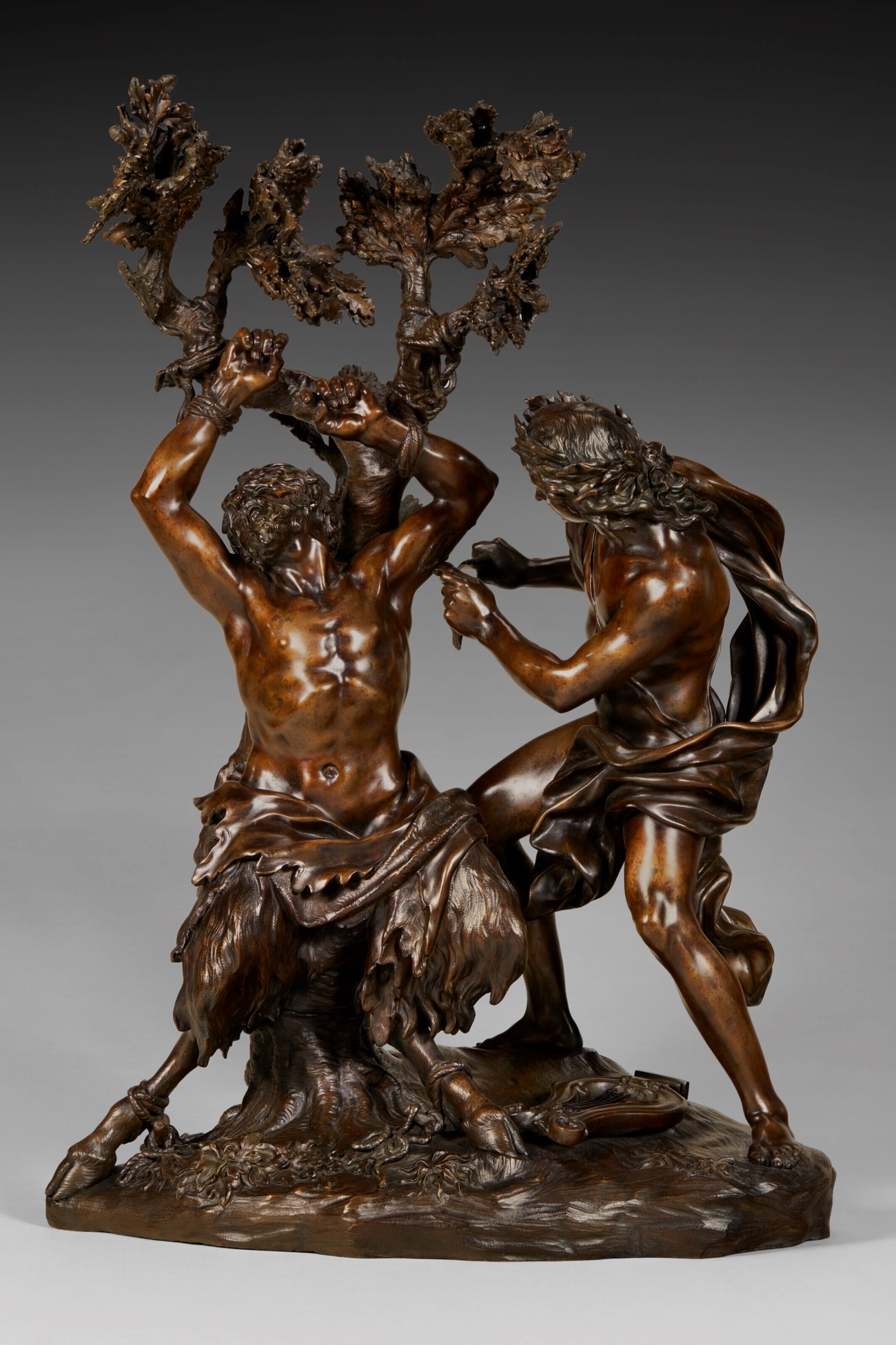 A BRONZE GROUP OF APOLLO FLAYING MARSYAS, GIOVANNI BATTISTA FOGGINI ...