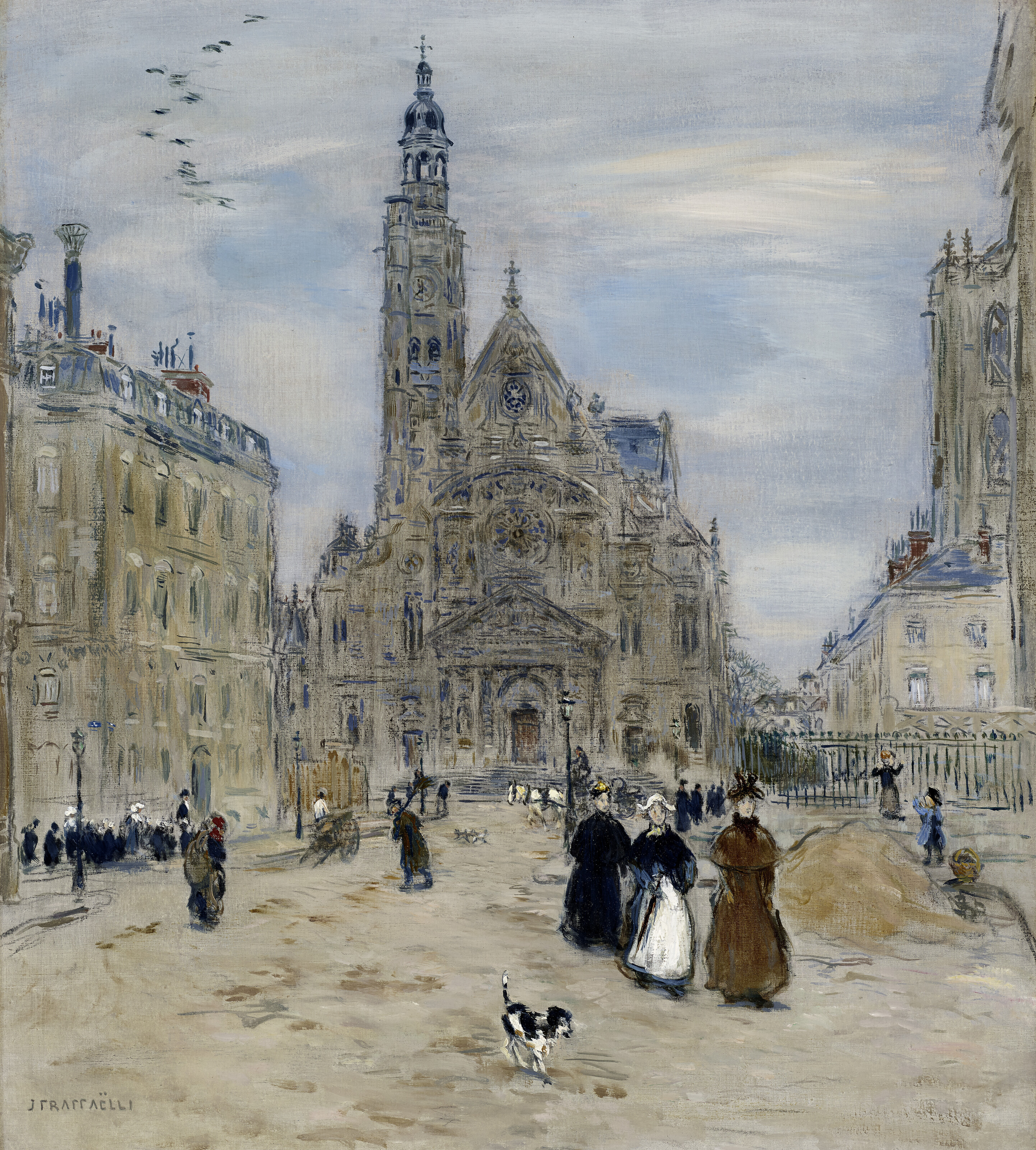 JEAN-FRANÇOIS RAFFAËLLI (French, 1850-1924), Saint-Étienne-du-Mont ...