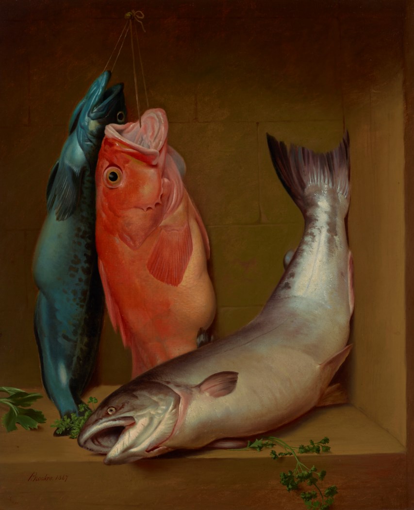 SAMUEL MARSDEN BROOKES (1816-1892), Ling Cod, Red Vermillion and Salmon ...