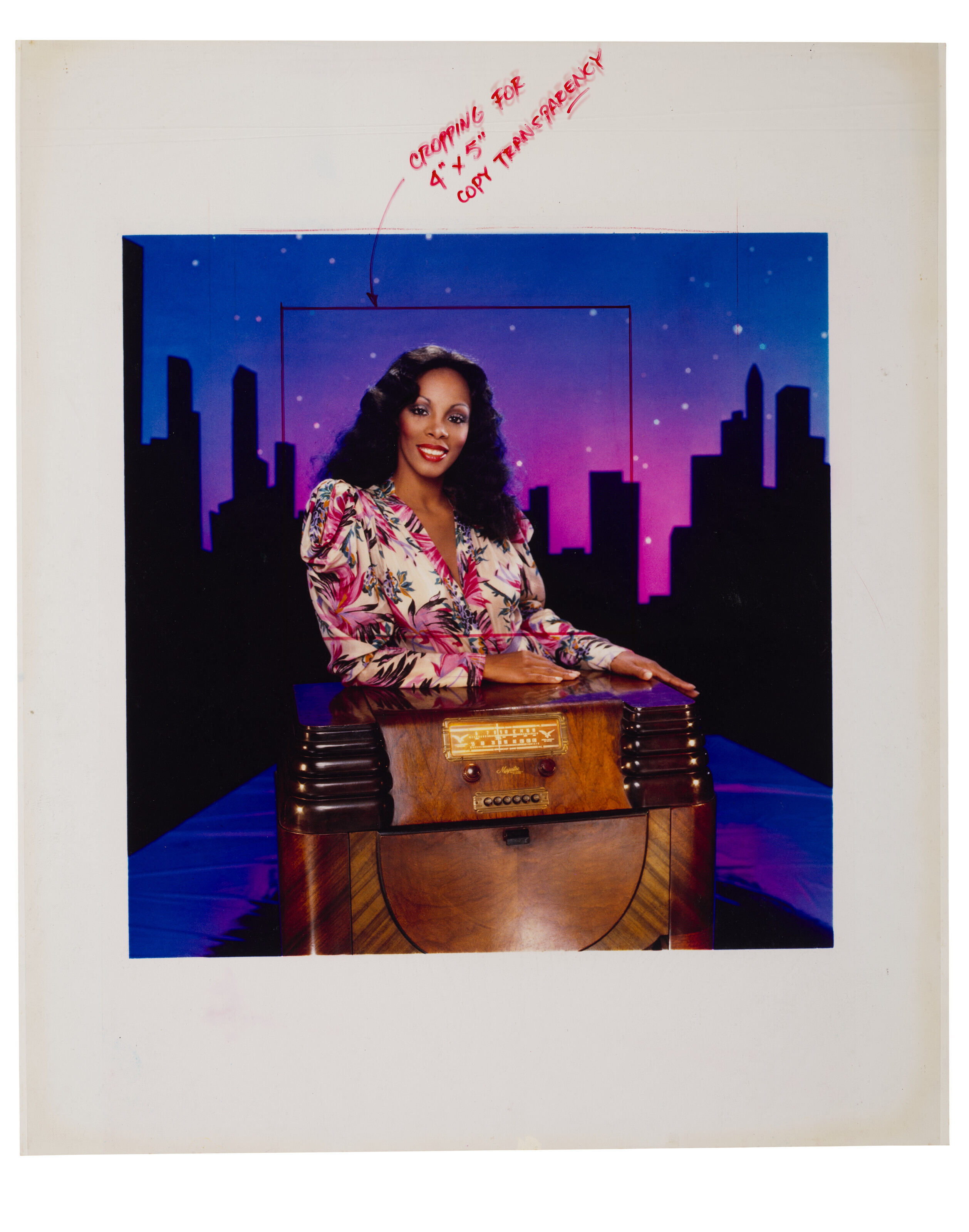 ALBUM COVER PROOF FOR DONNA SUMMER'S LP, ON THE RADIO: GREATEST HITS ...