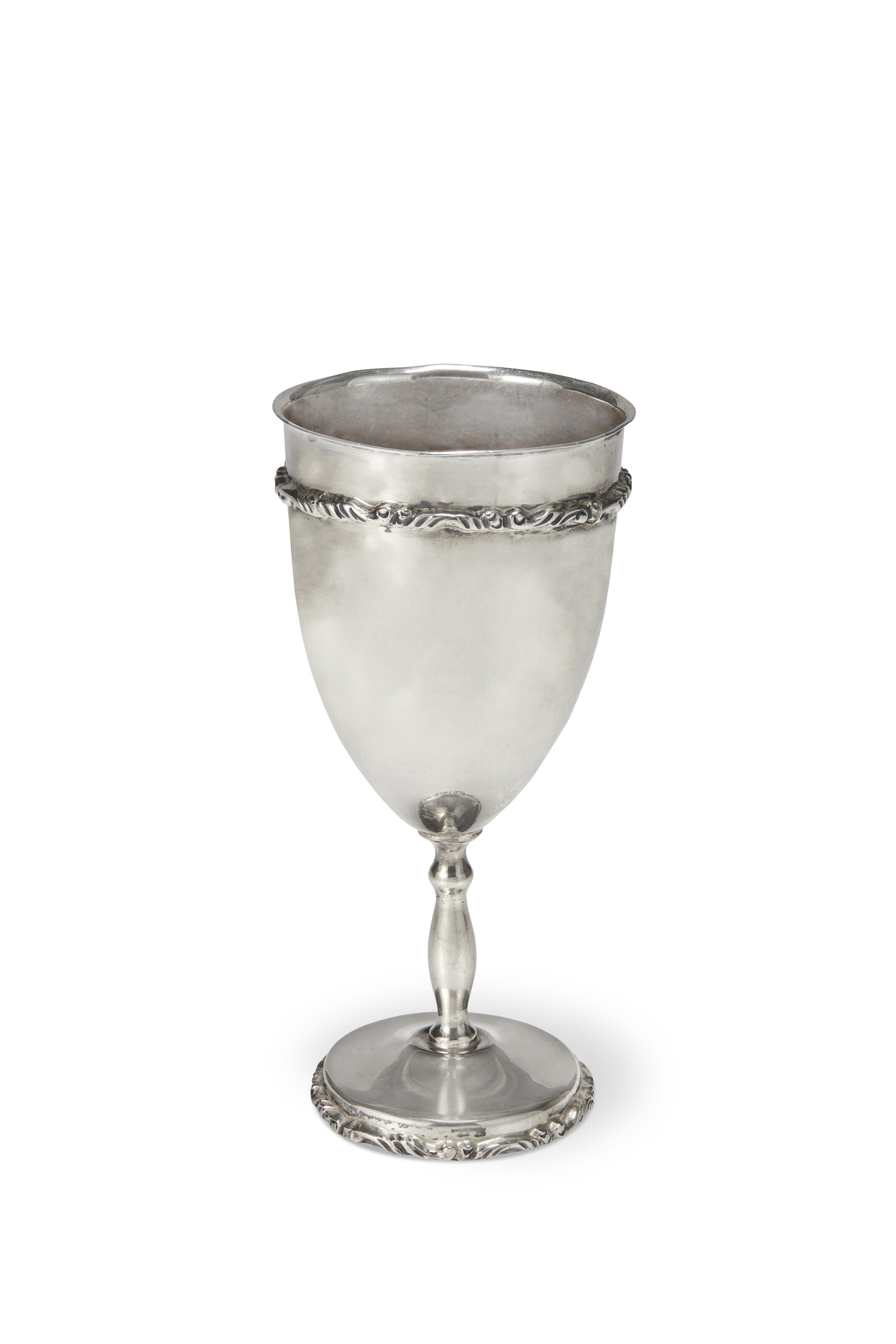 A MEXICAN SILVER GOBLET, MAKER'S MARK A.G.F., MEXICO CITY, FIRST HALF ...