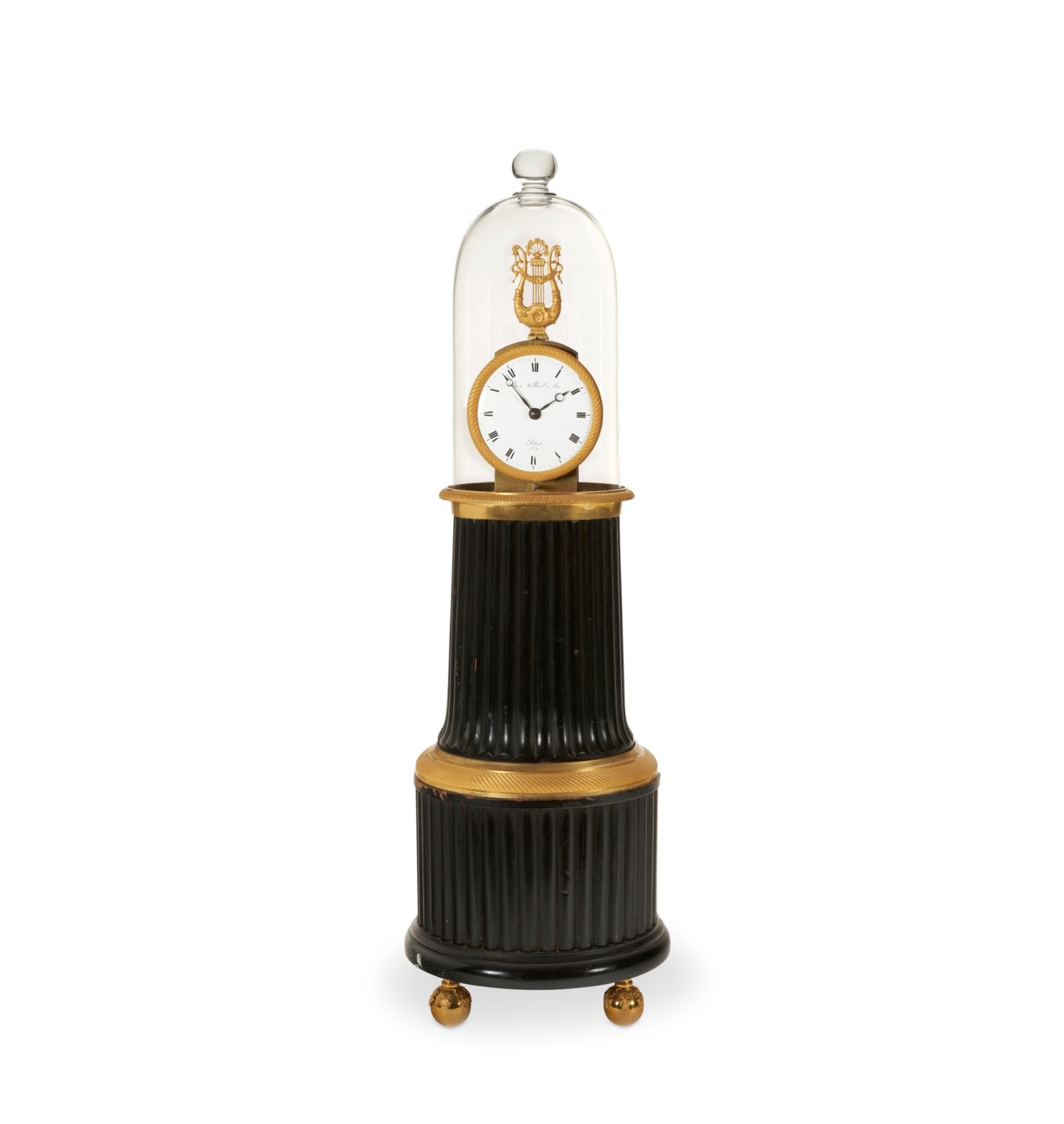 A CLASSICAL EBONIZED MAHOGANY AND ORMOLU-MOUNTED "LIGHTHOUSE" TIMEPIECE ...