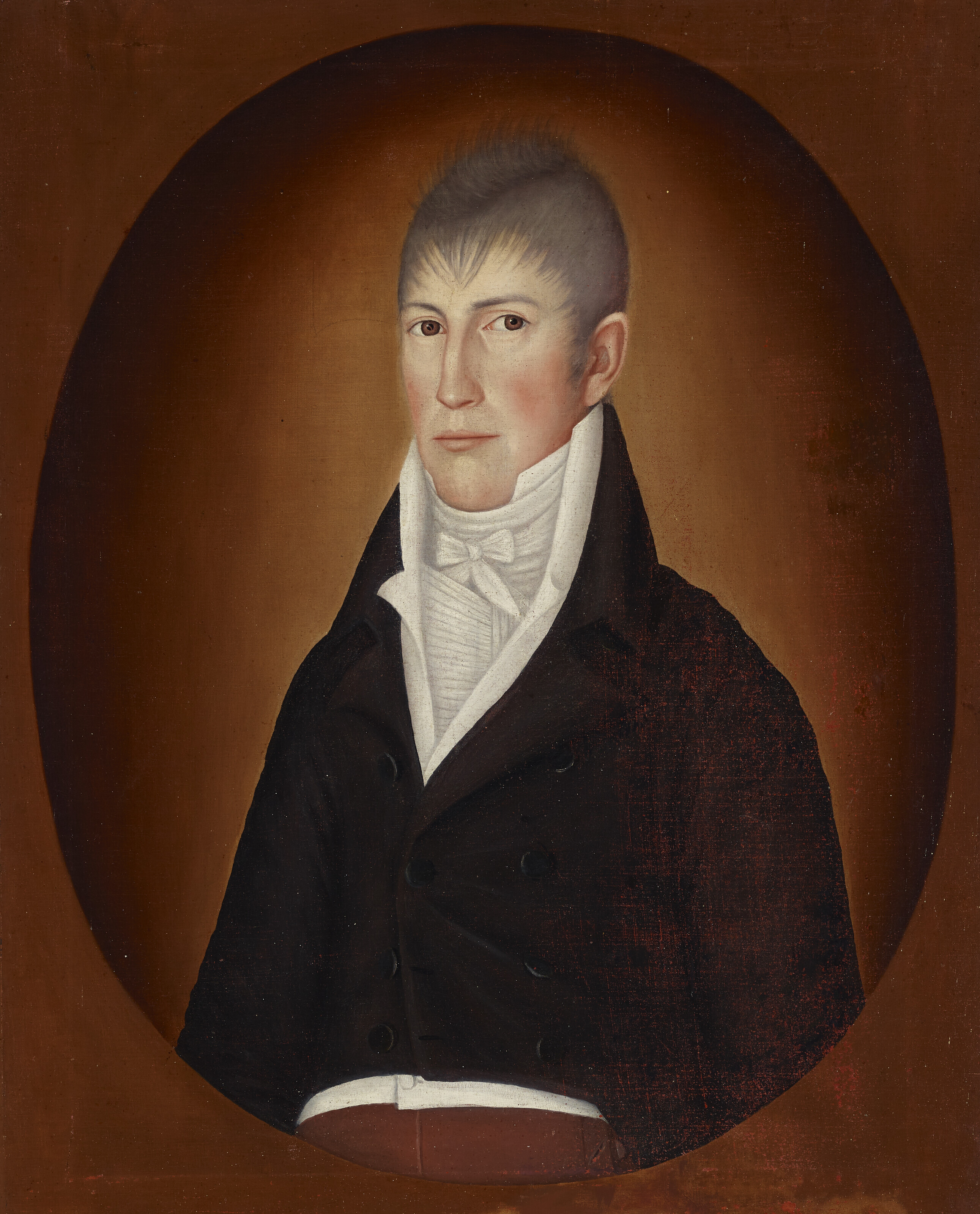 ISAAC SHEFFIELD (1807-1845), A PAIR OF PORTRAITS OF CAPTIAN JOHN MANWARING AND MRS. MARTHA POOL ...