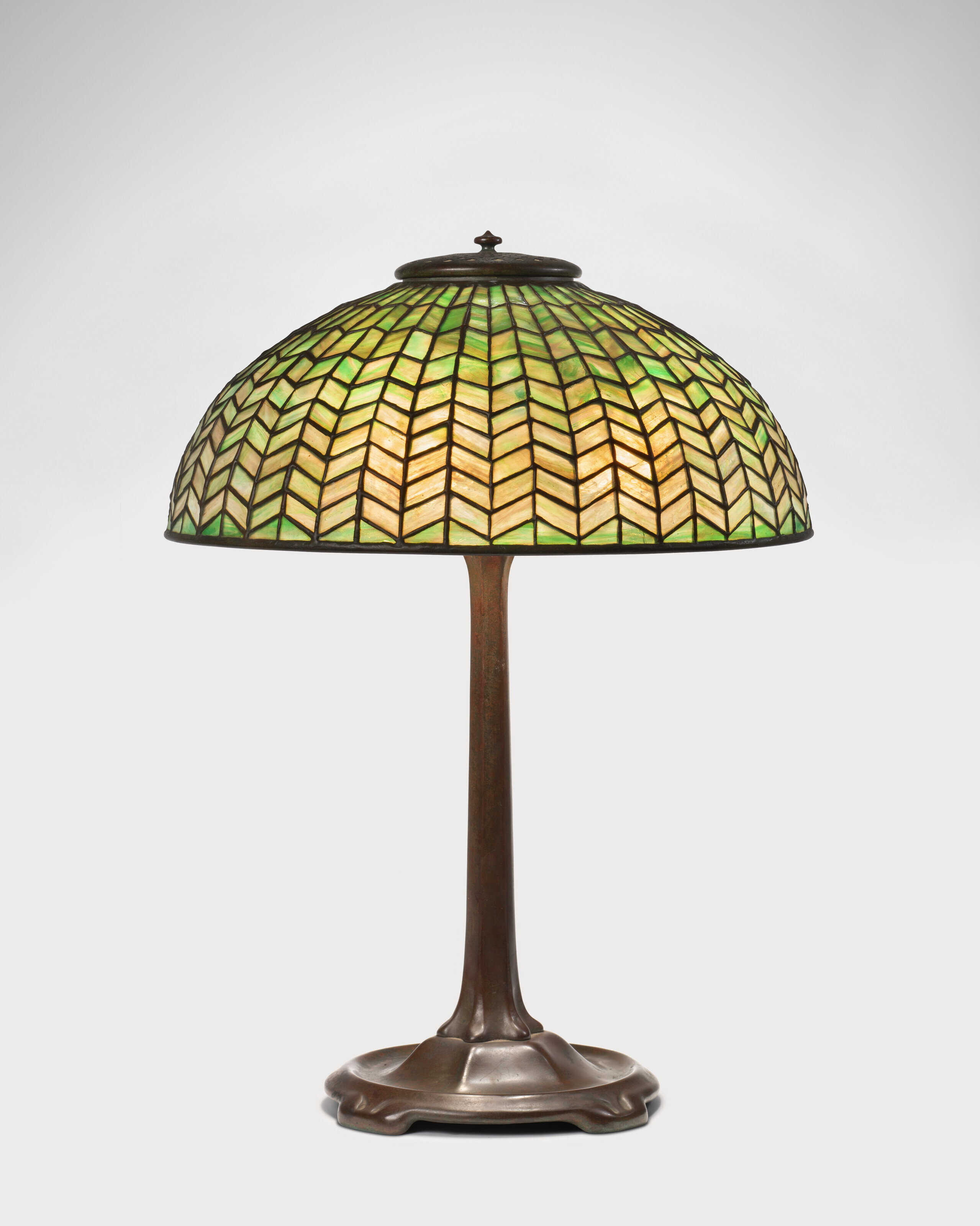 TIFFANY STUDIOS, 'Herringbone' Table Lamp, circa 1910 | Christie’s