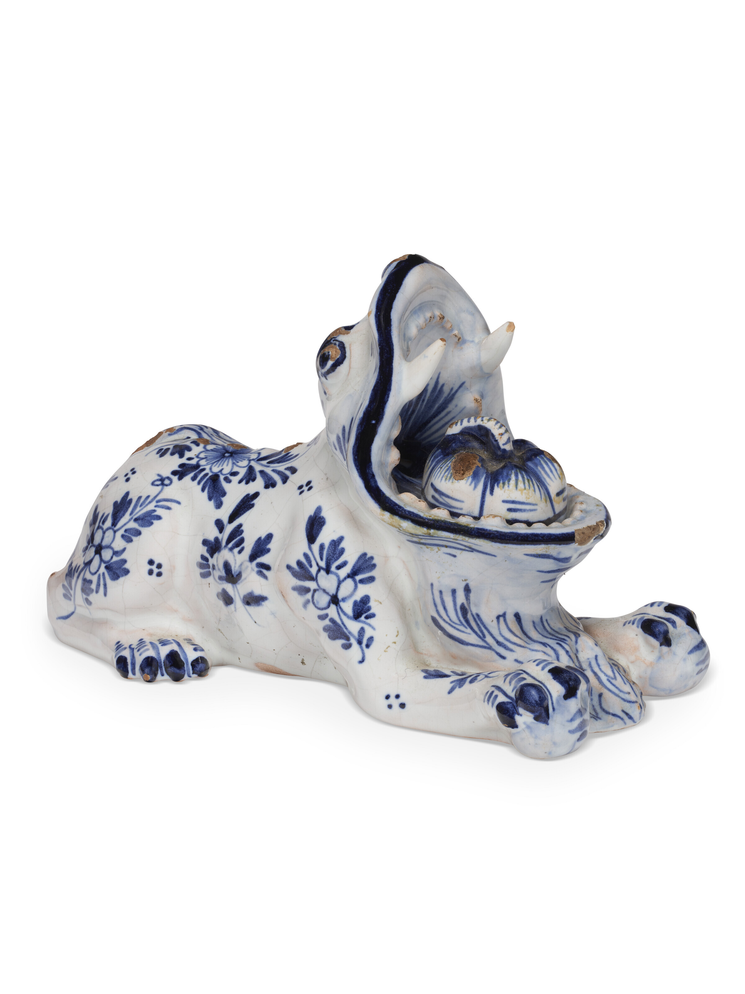 A DUTCH DELFT BLUE AND WHITE BEAST-FORM INKWELL, 19TH CENTURY | Christie’s