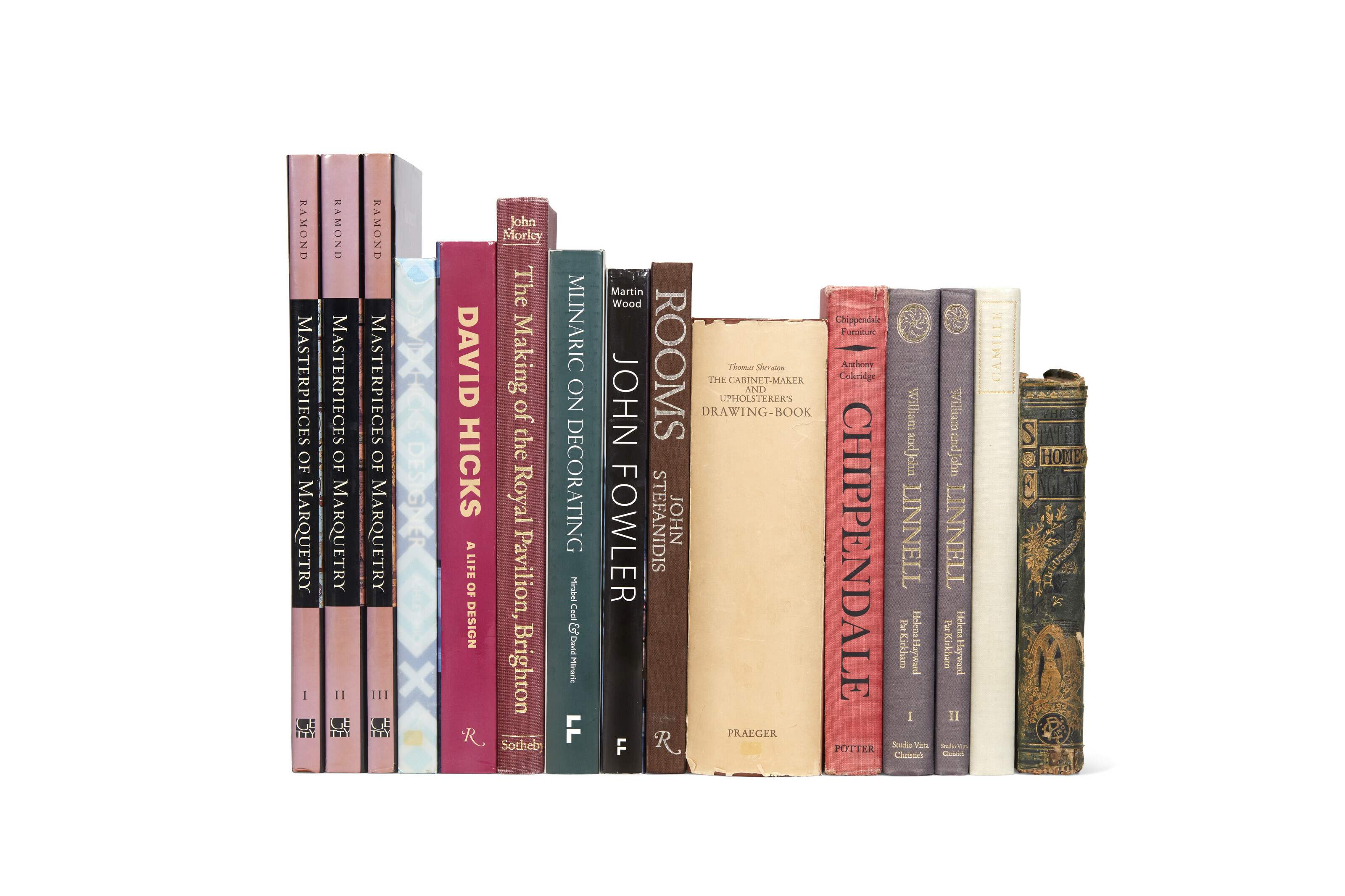 A GROUP OF TWELVE BOOKS RELATING TO ENGLISH FURNITURE AND INTERIOR ...