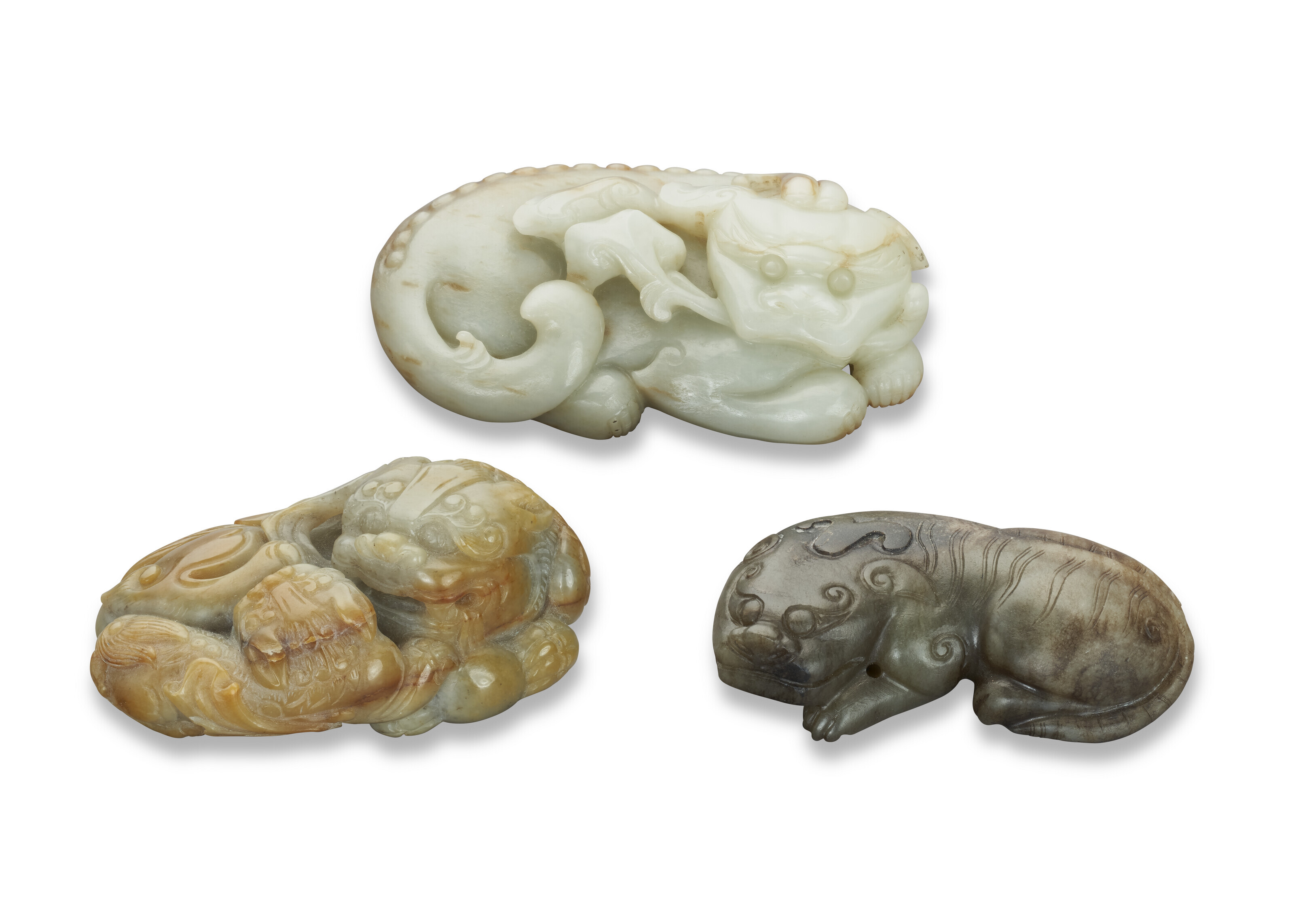 THREE JADE CARVINGS OF BEASTS, CHINA, LATE QING DYNASTY | Christie’s