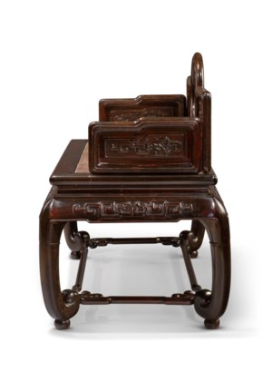 A SMALL ZITAN THRONE CHAIR, LATE QING DYNASTY | Christie's