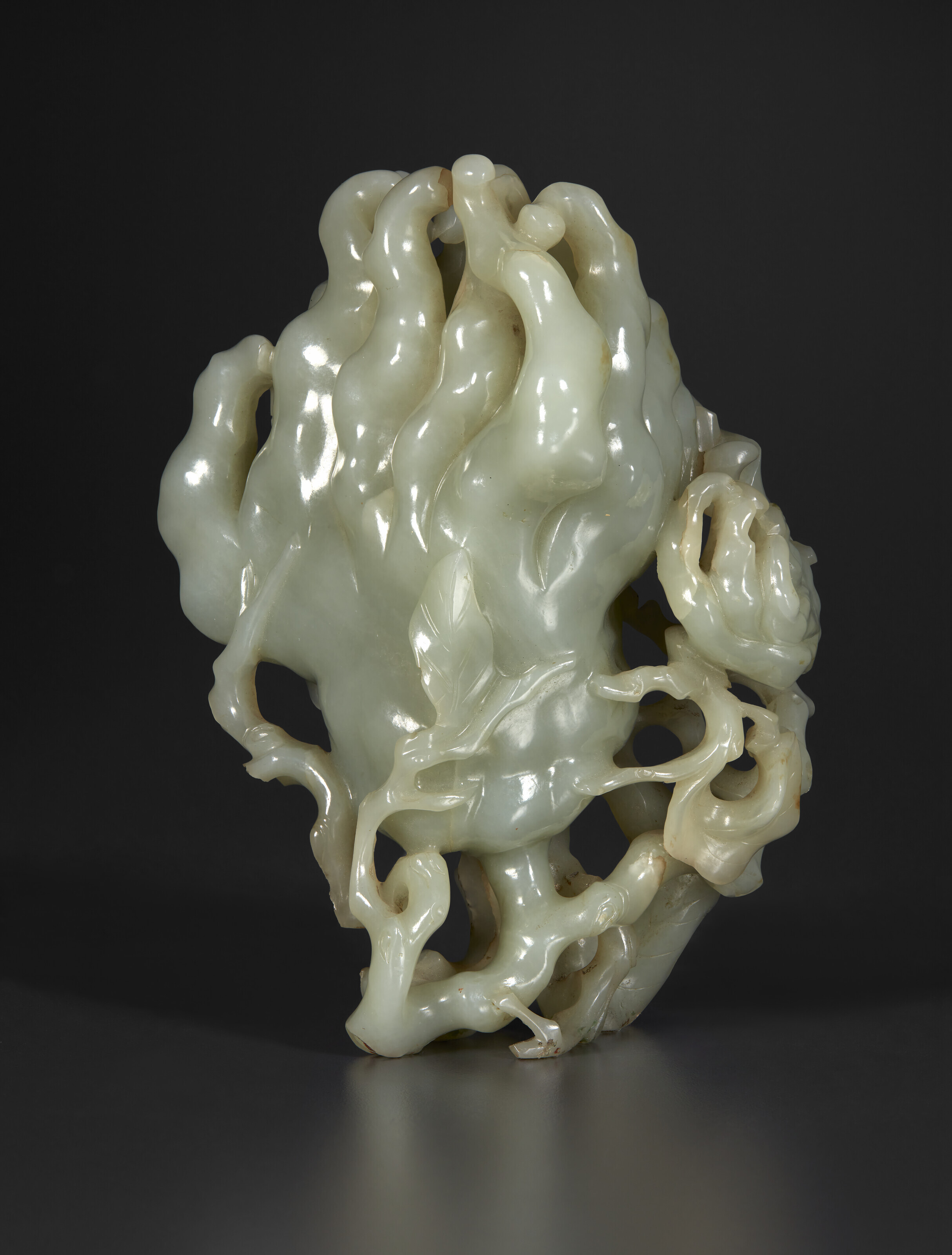A PALE GREENISH-WHITE JADE `ENDLESS KNOT' PENDANT, 18TH-19TH CENTURY ...
