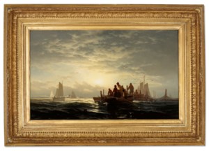 EDWARD MORAN (1829-1901), Lifting the Fish Pound, Orient Bay, Long ...